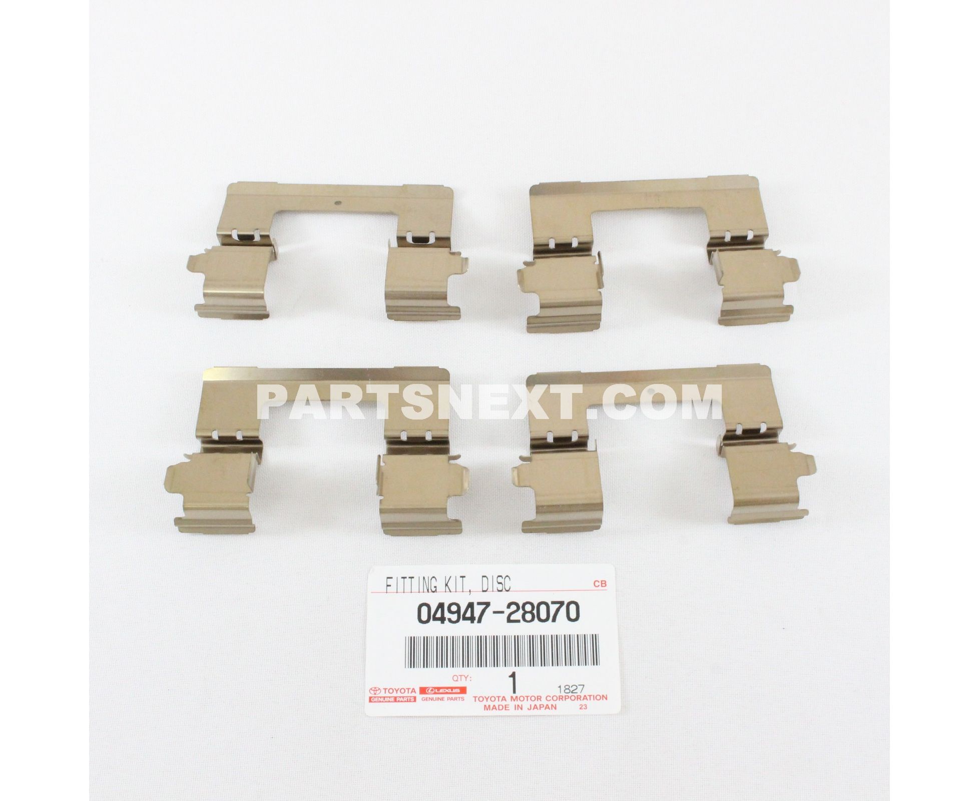 Toyota :: 04947-28070 FITTING KIT, DISC BRAKE, FRONT