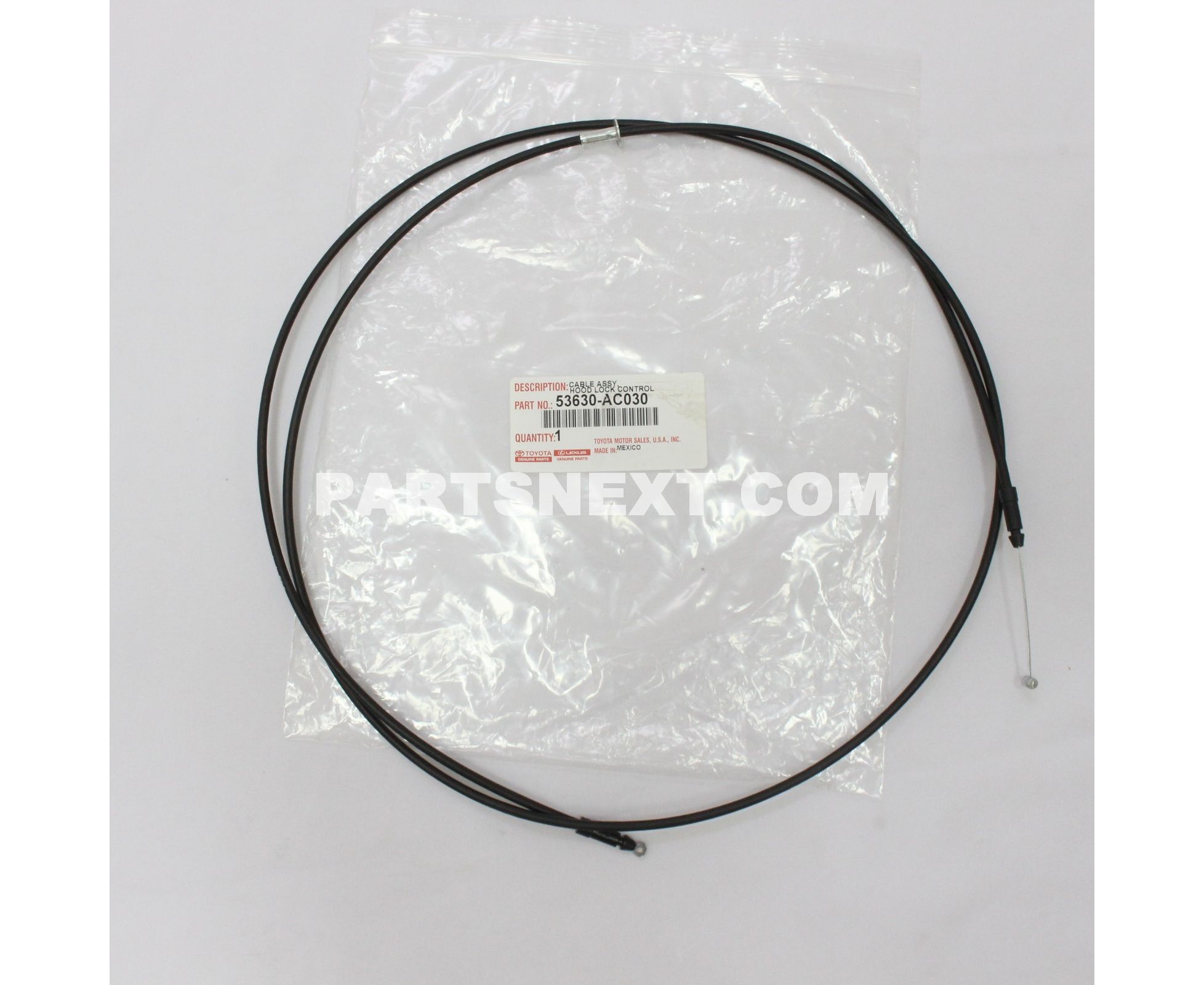 Toyota :: 53630-AC030 CABLE ASSY, HOOD LOCK CONTROL