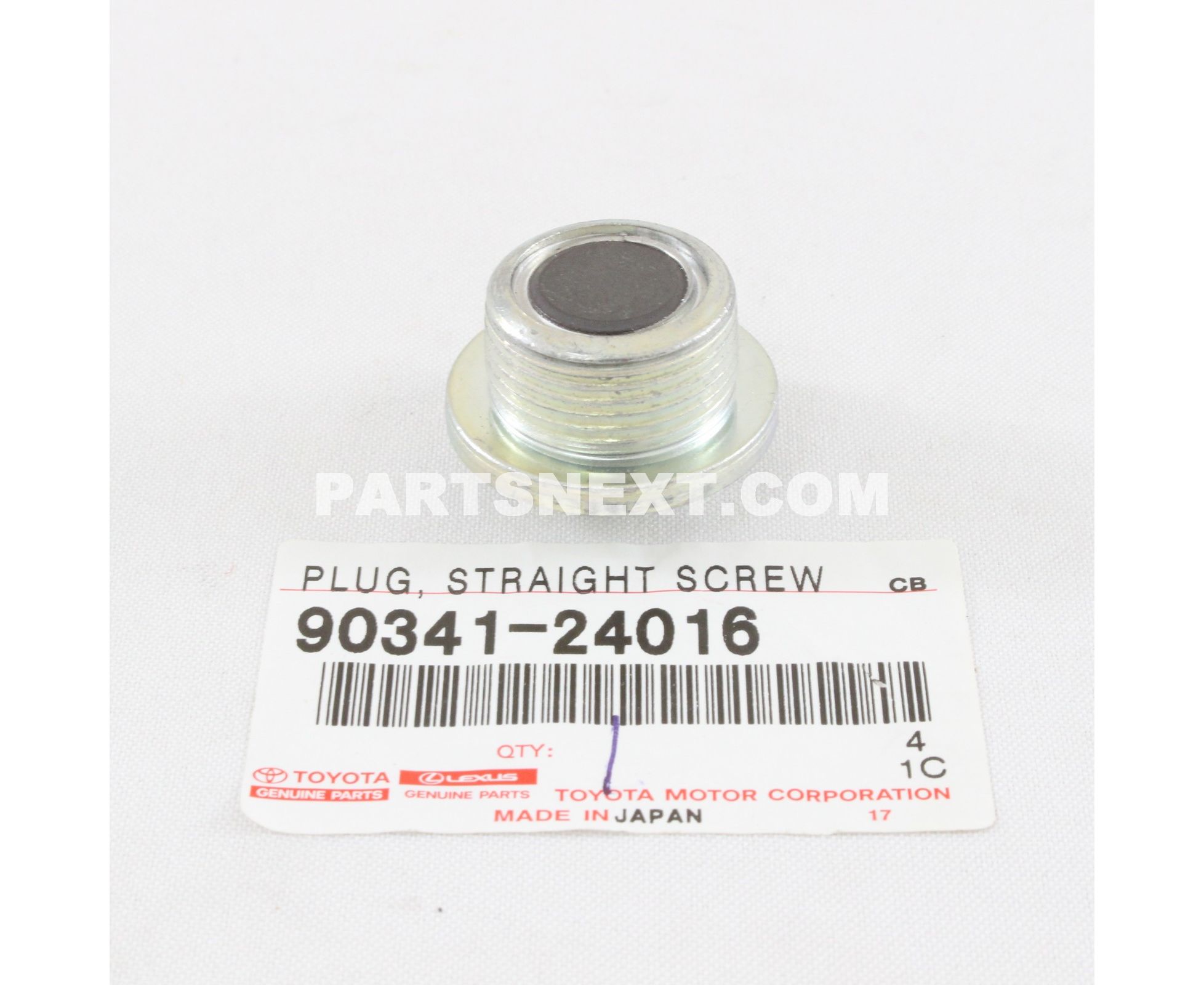 Toyota :: 90341-24016 PLUG (FOR FRONT DIFFERENTIAL DRAIN)