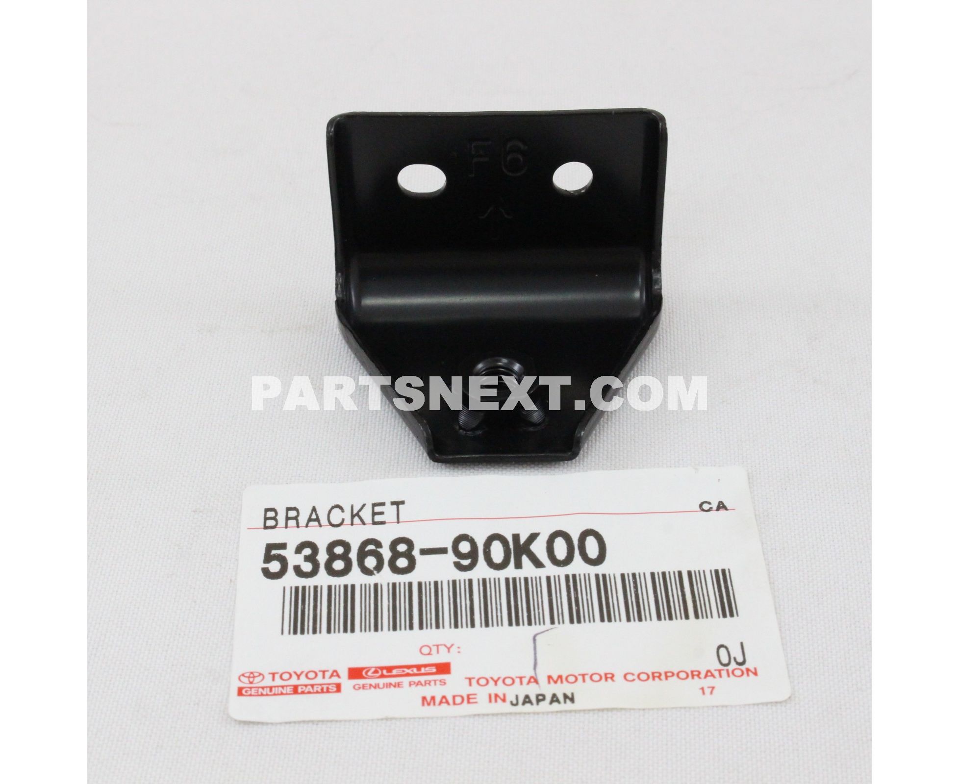 Toyota :: 53868-90K00 BRACKET, FRONT WHEEL OPENING, NO.6