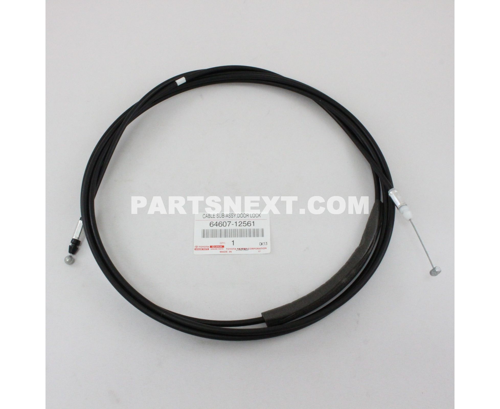 Toyota :: 64607-12561 CABLE SUB-ASSY, LUGGAGE DOOR LOCK CONTROL