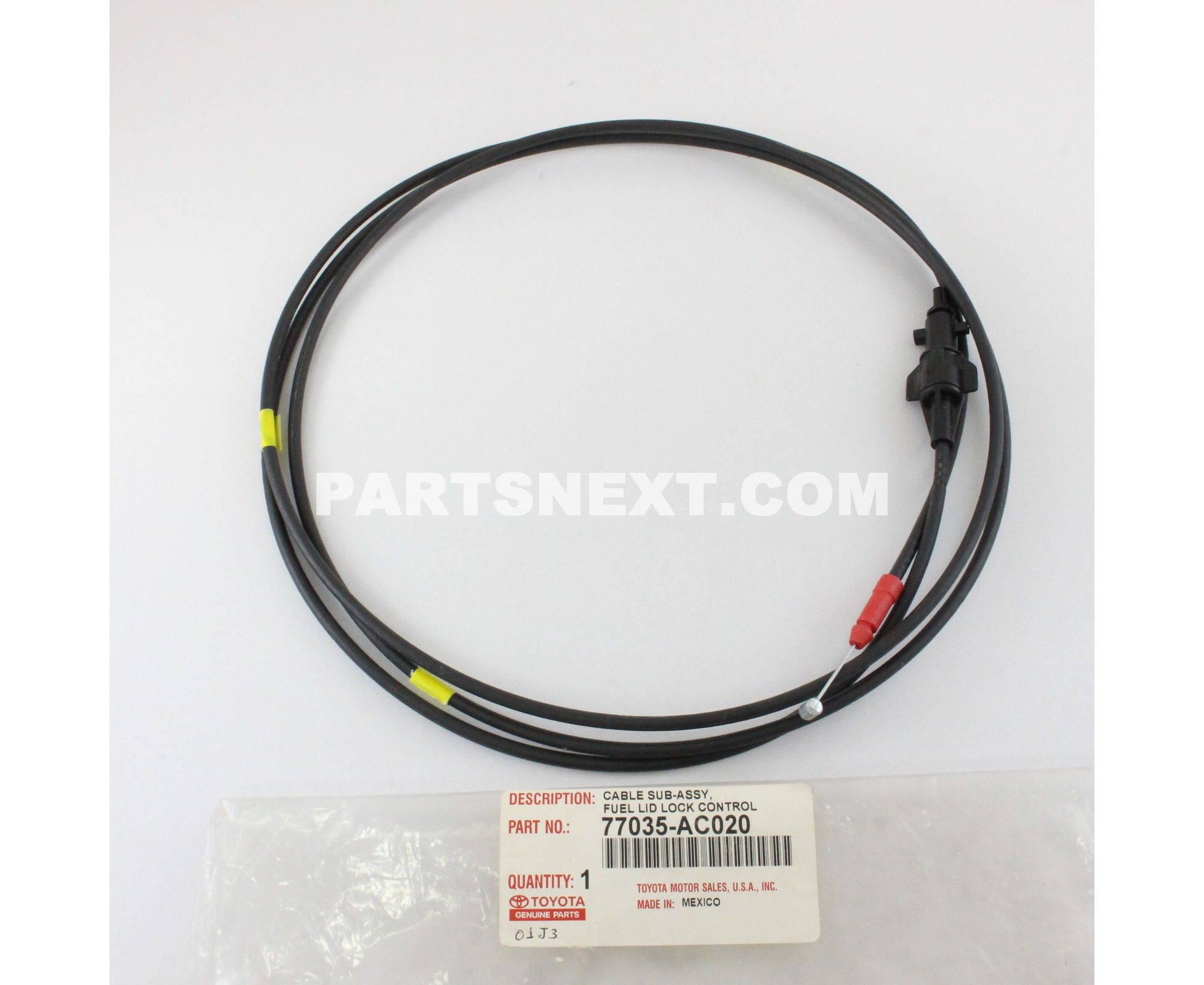 Toyota :: 77035-AC020 CABLE SUB-ASSY, FUEL LID LOCK CONTROL