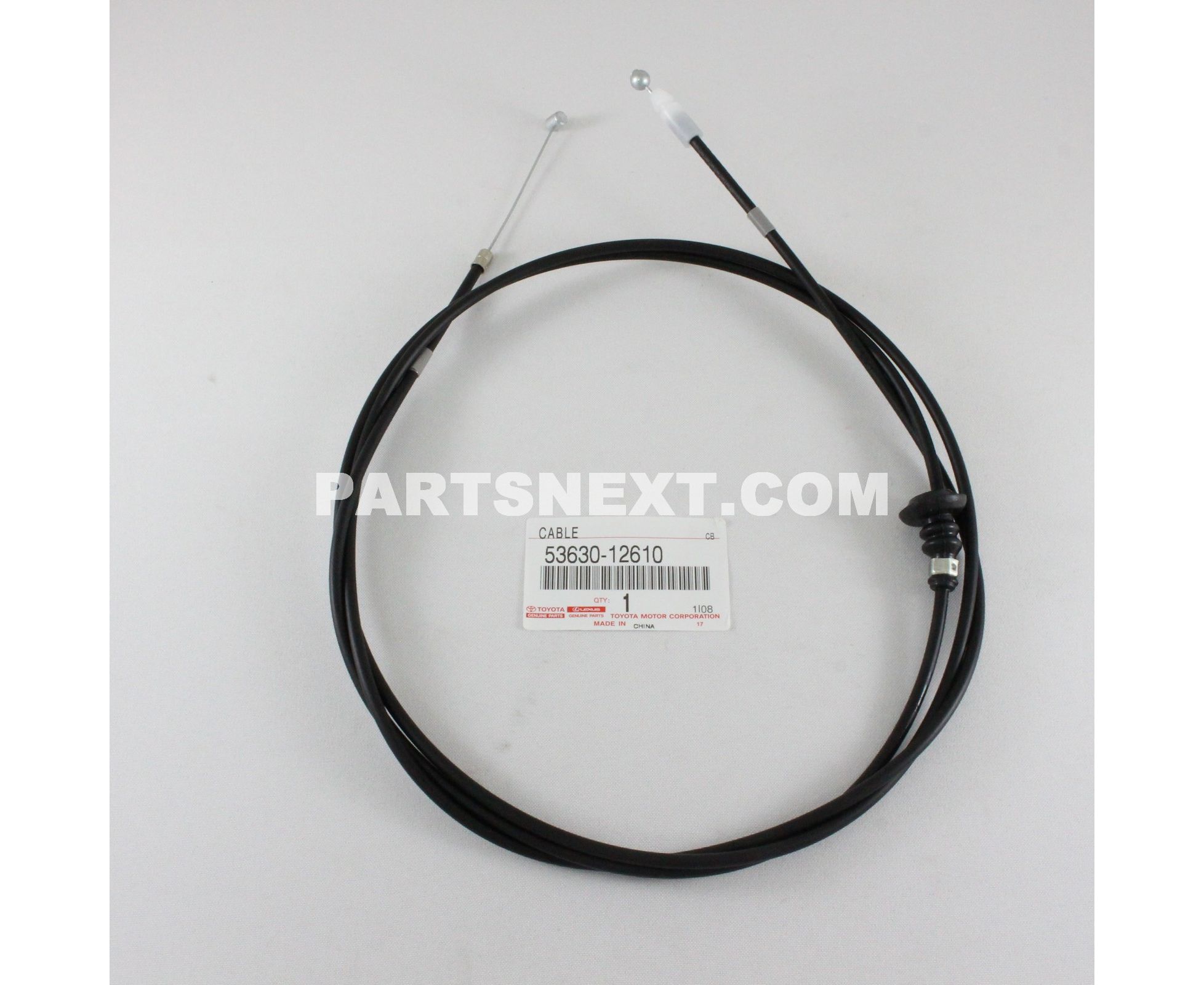 Toyota :: 53630-12610 CABLE ASSY, HOOD LOCK CONTROL