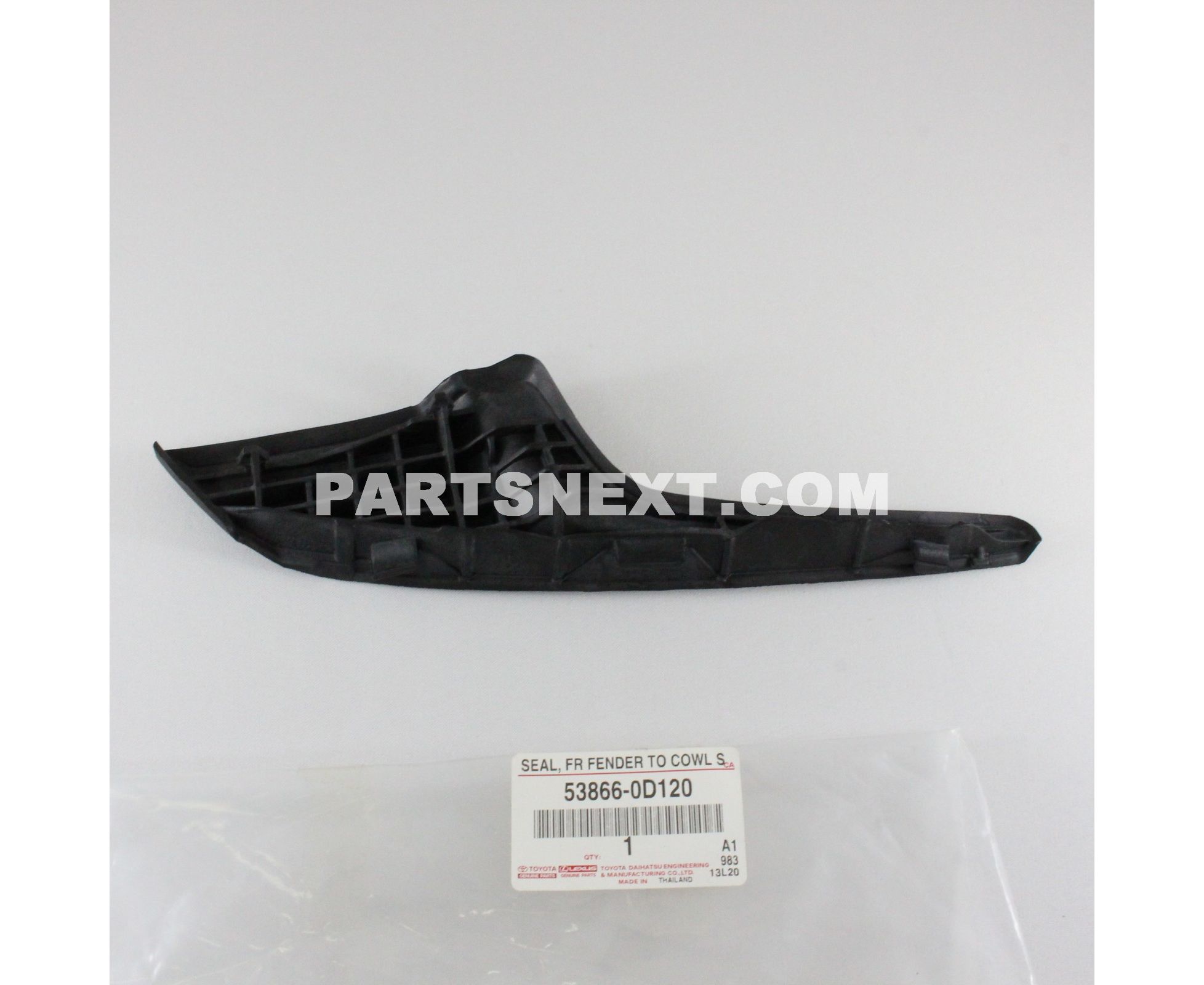 Toyota :: 53866-0D120 SEAL, FRONT FENDER TO COWL SIDE, RH