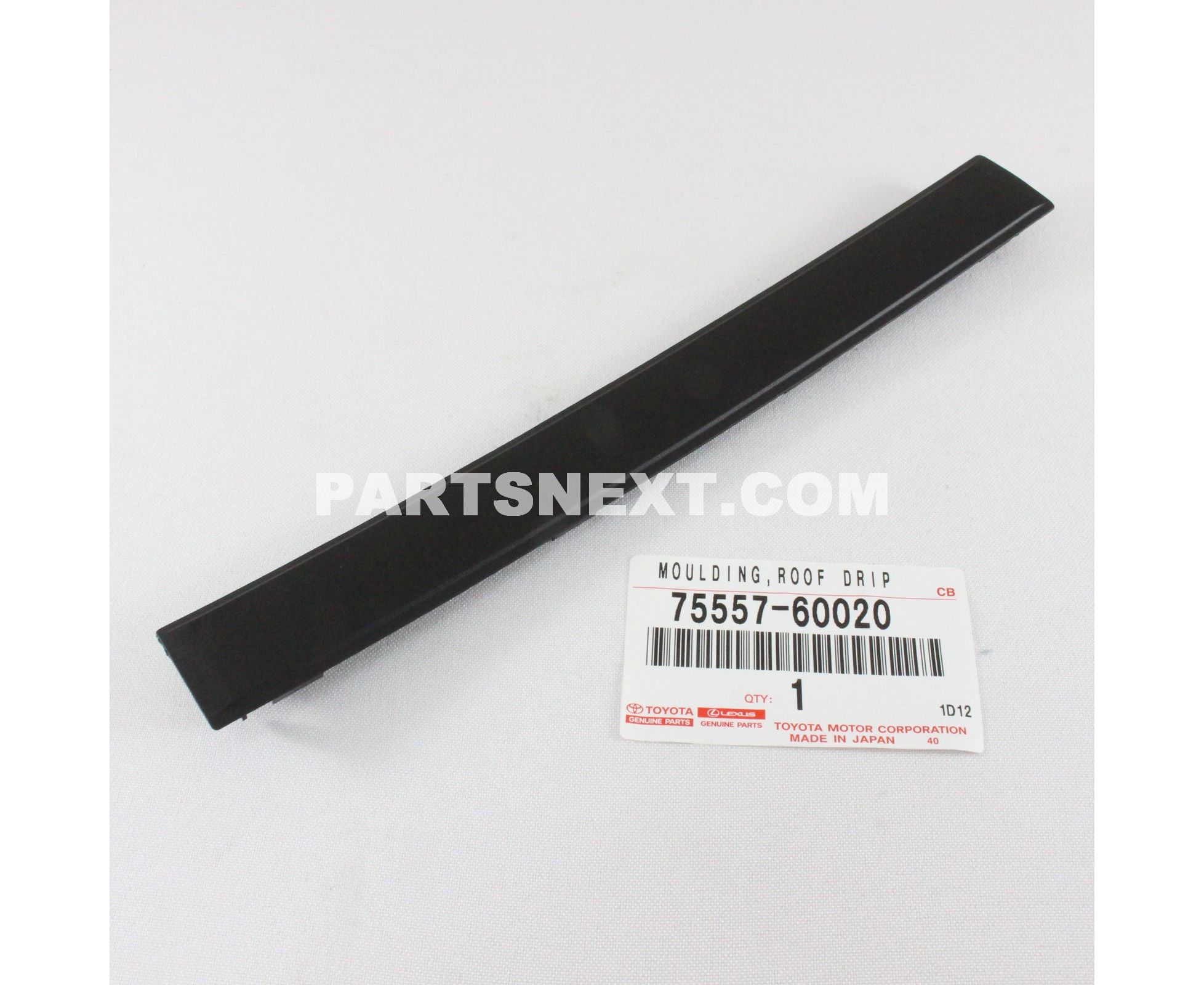 Toyota :: 75557-60020 MOULDING, ROOF DRIP SIDE FINISH, CENTER NO.2, RH/LH