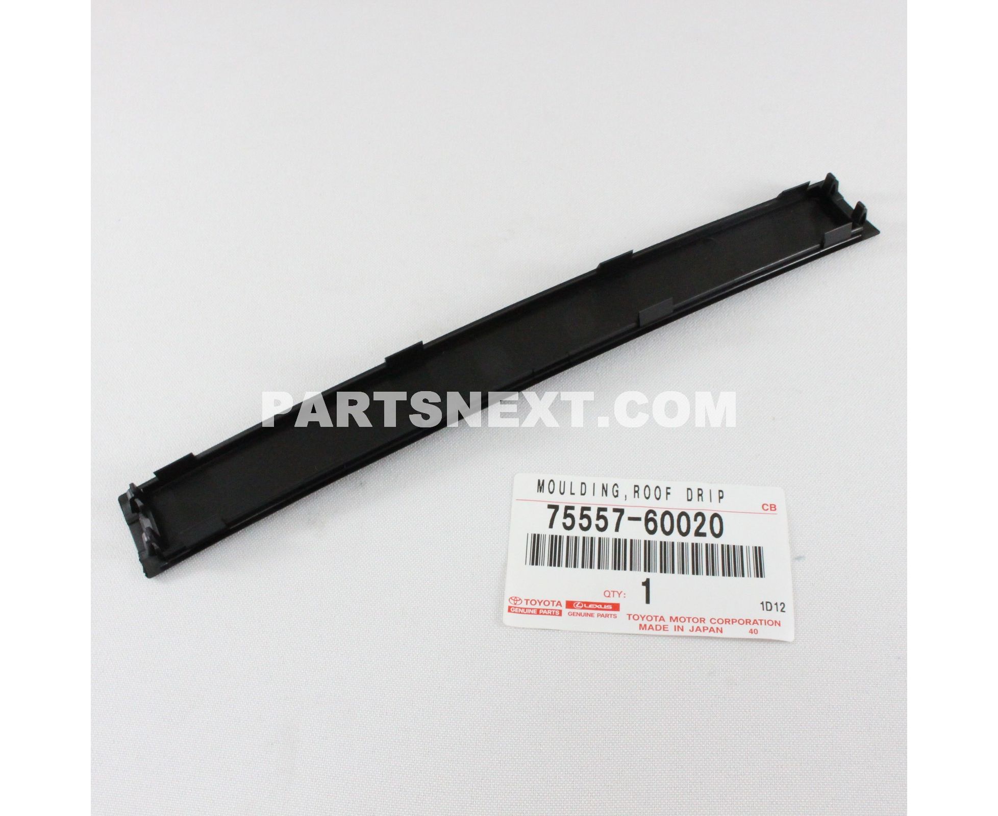 Toyota :: 75557-60020 MOULDING, ROOF DRIP SIDE FINISH, CENTER NO.2, RH/LH