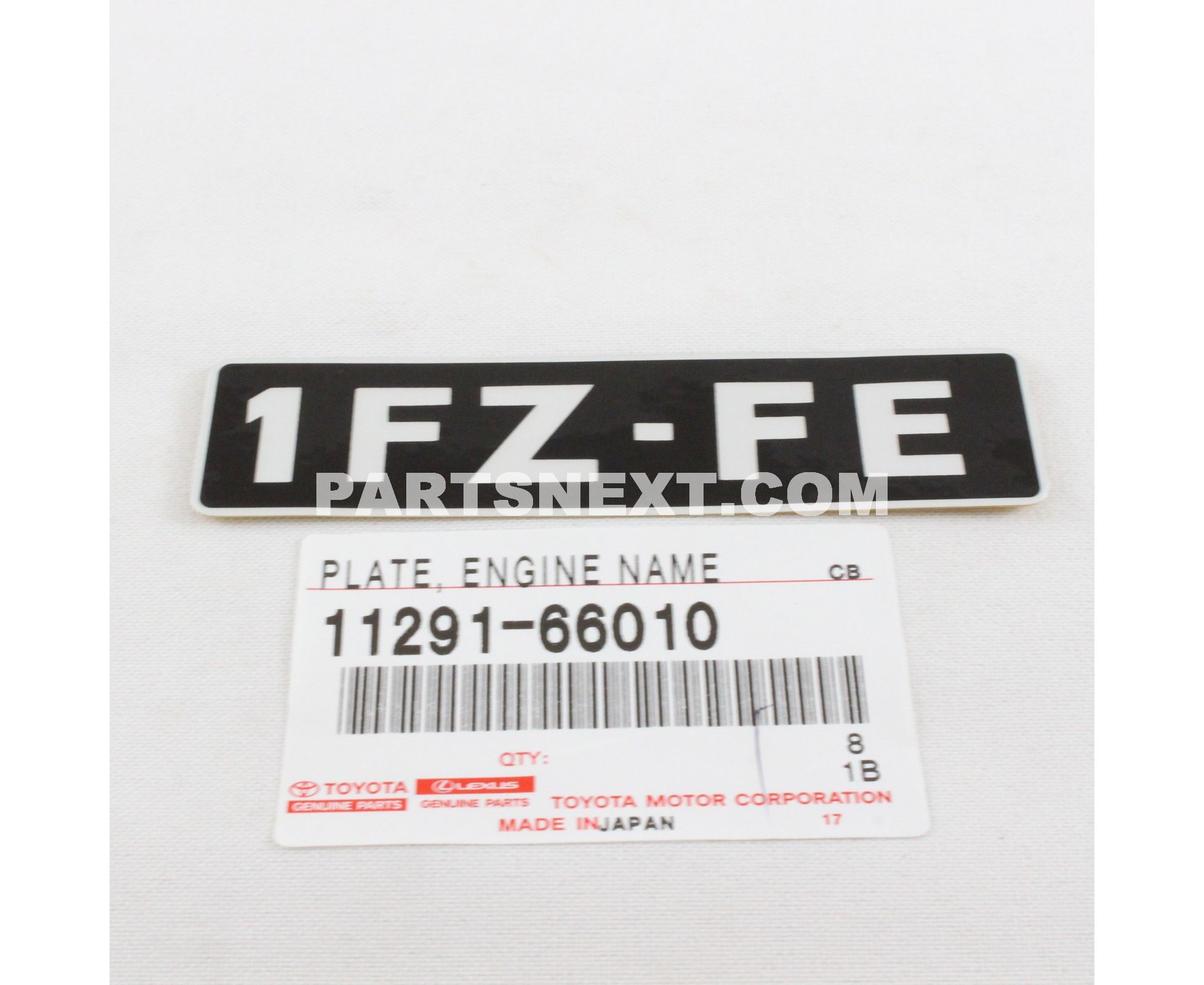 Toyota :: 11291-66010 PLATE, ENGINE NAME