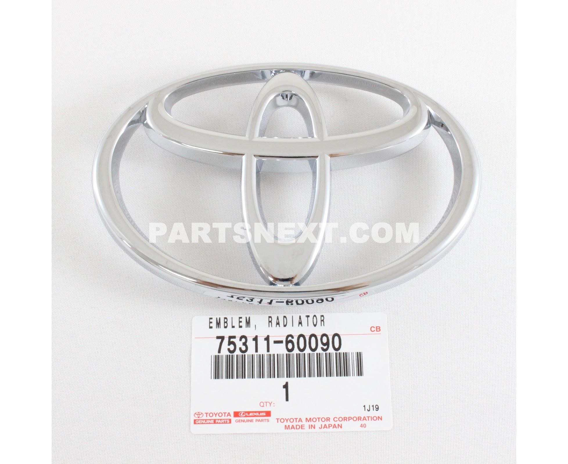 Toyota :: 75311-60090 EMBLEM, RADIATOR GRILLE (OR FRONT PANEL)