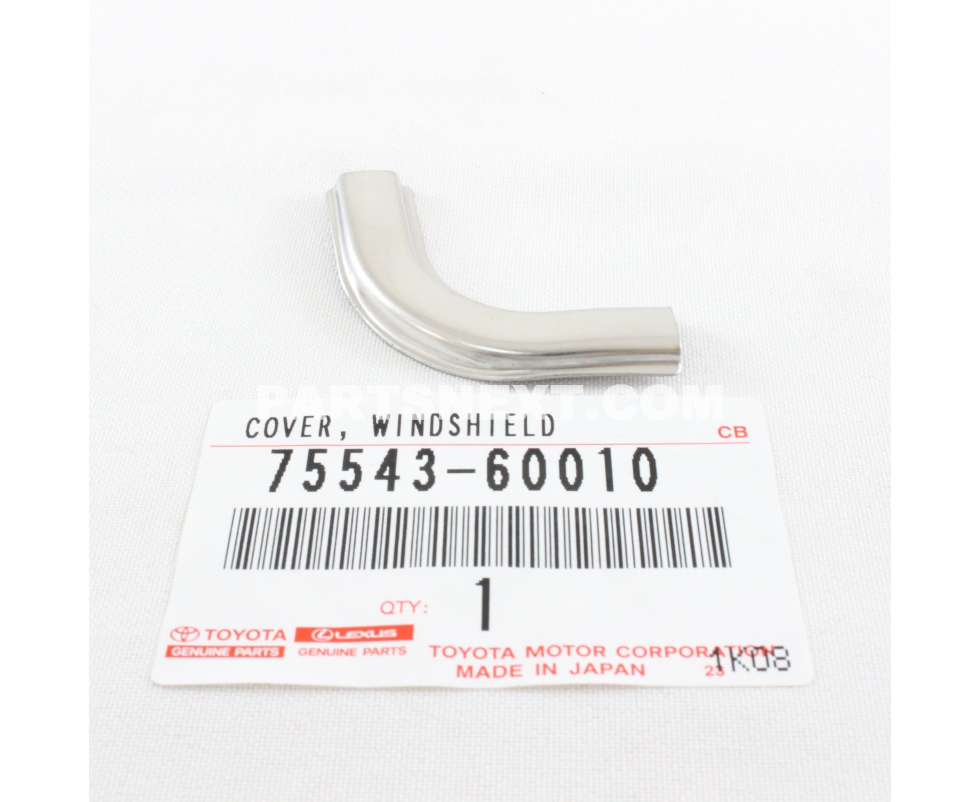 Toyota :: 75543-60010 COVER, WINDSHIELD MOULDING JOINT, LOWER