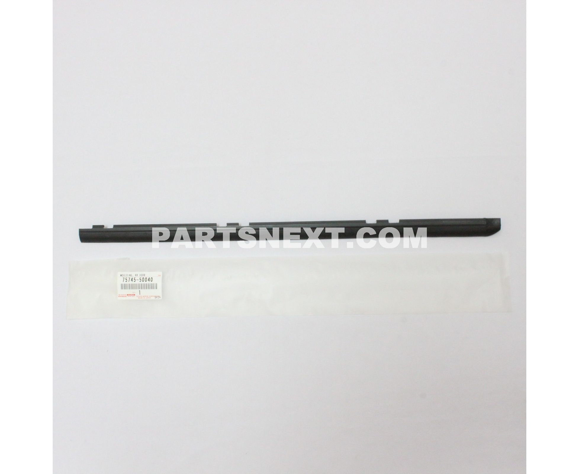 Toyota :: 75745-50040 MOULDING, REAR DOOR OUTSIDE, LOWER RH