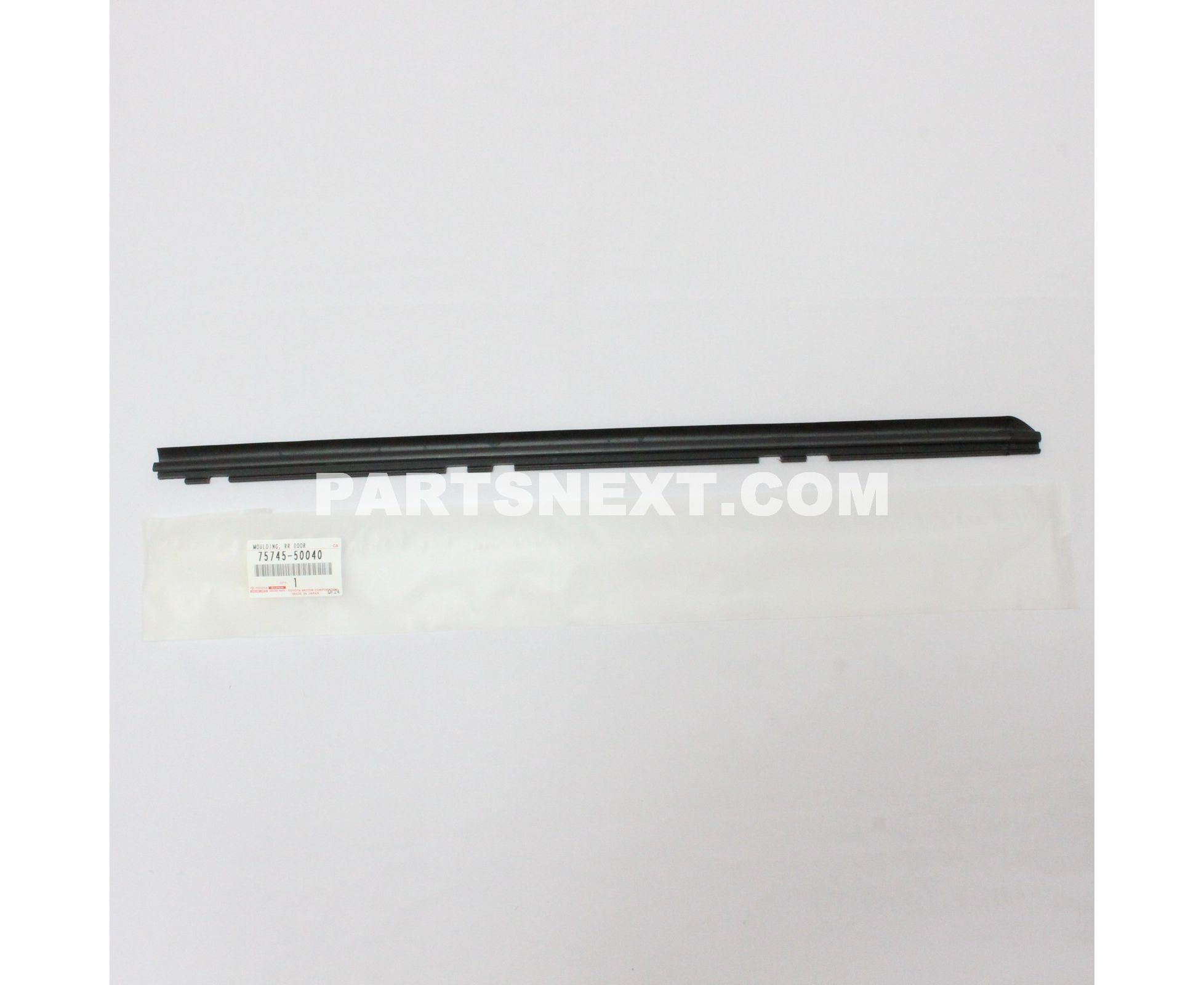 Toyota :: 75745-50040 MOULDING, REAR DOOR OUTSIDE, LOWER RH