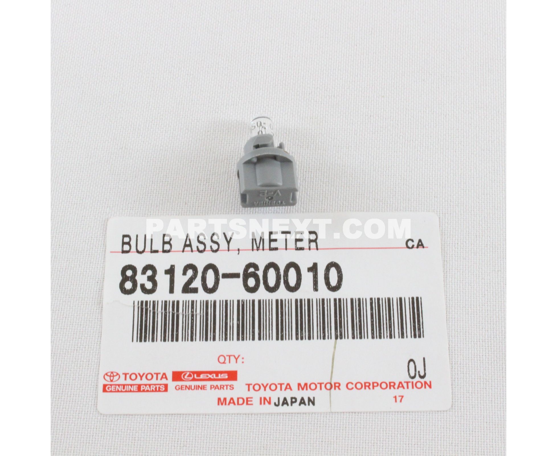 Toyota :: 83120-60010 BULB, COMBINATION METER, NO.1