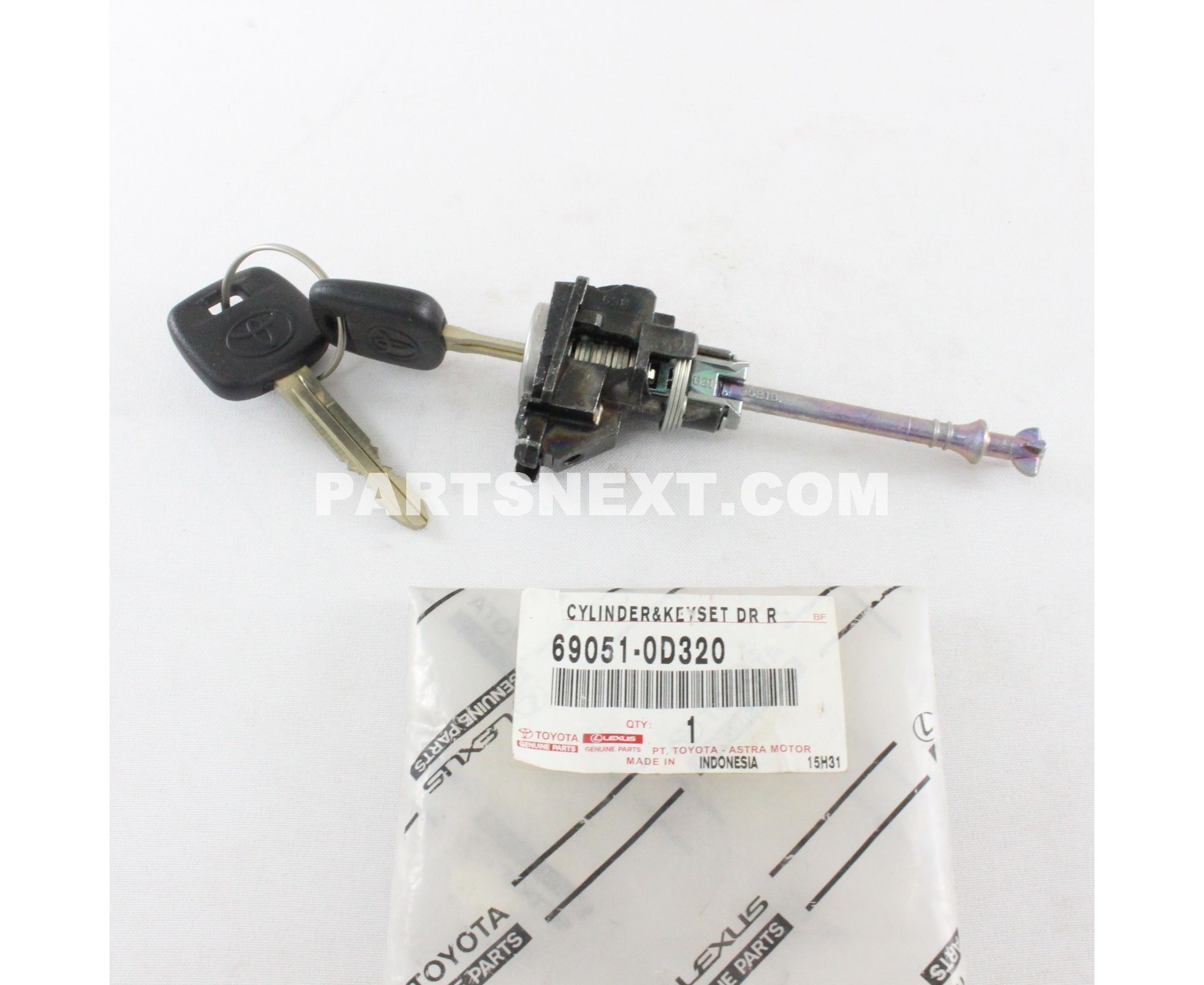 Toyota :: 69051-0D320 CYLINDER & KEY SET, DOOR LOCK, RH