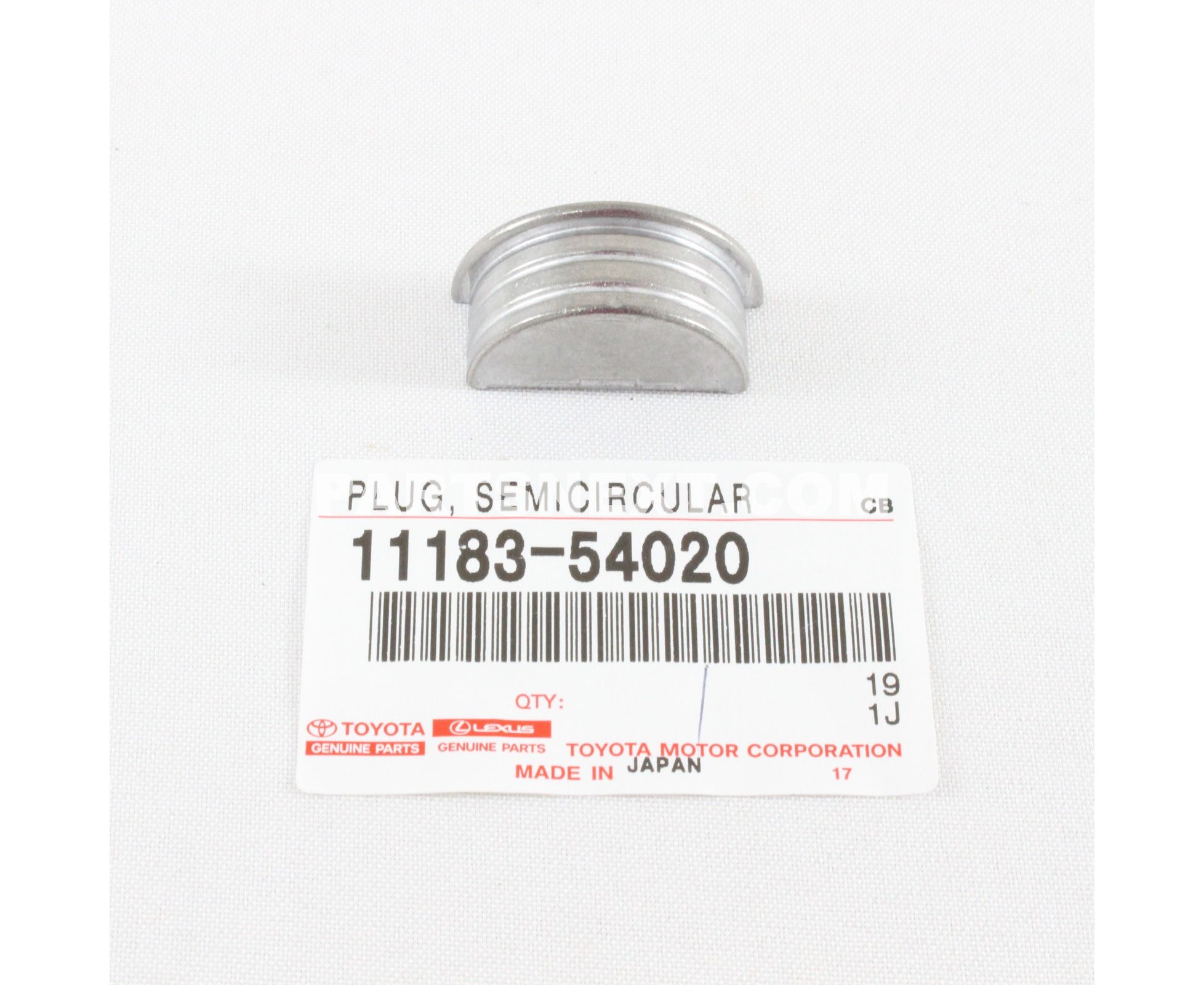 Toyota :: 11183-54020 PLUG, SEMICIRCULAR