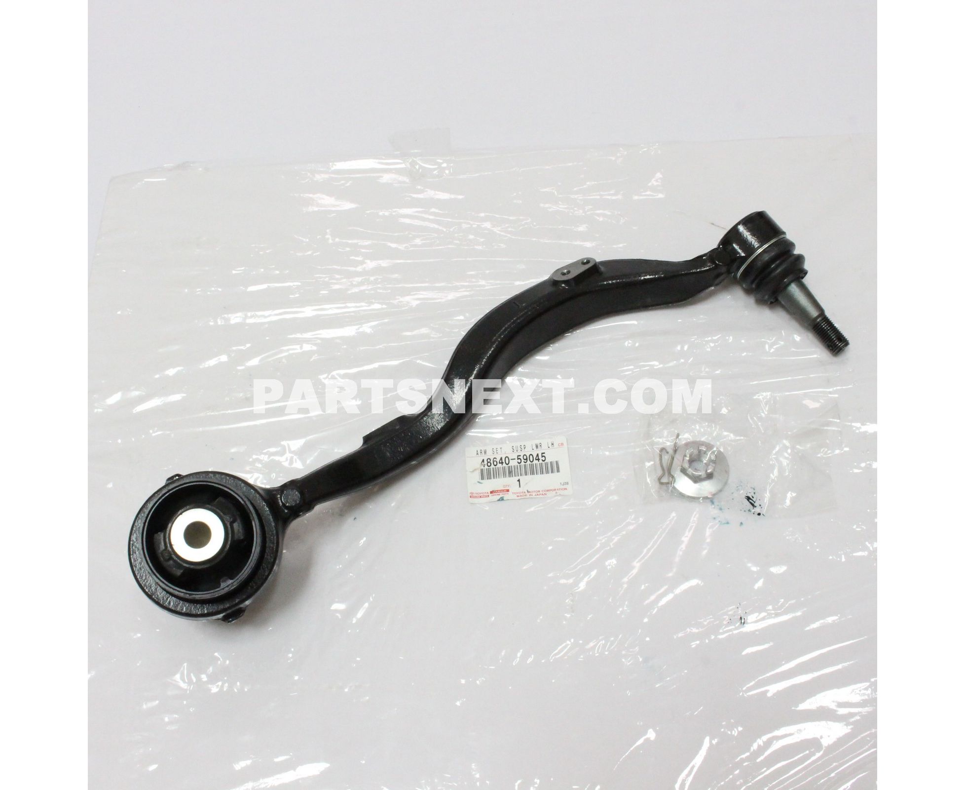 Toyota :: 48640-59045 ARM ASSY, FRONT SUSPENSION LOWER, LH