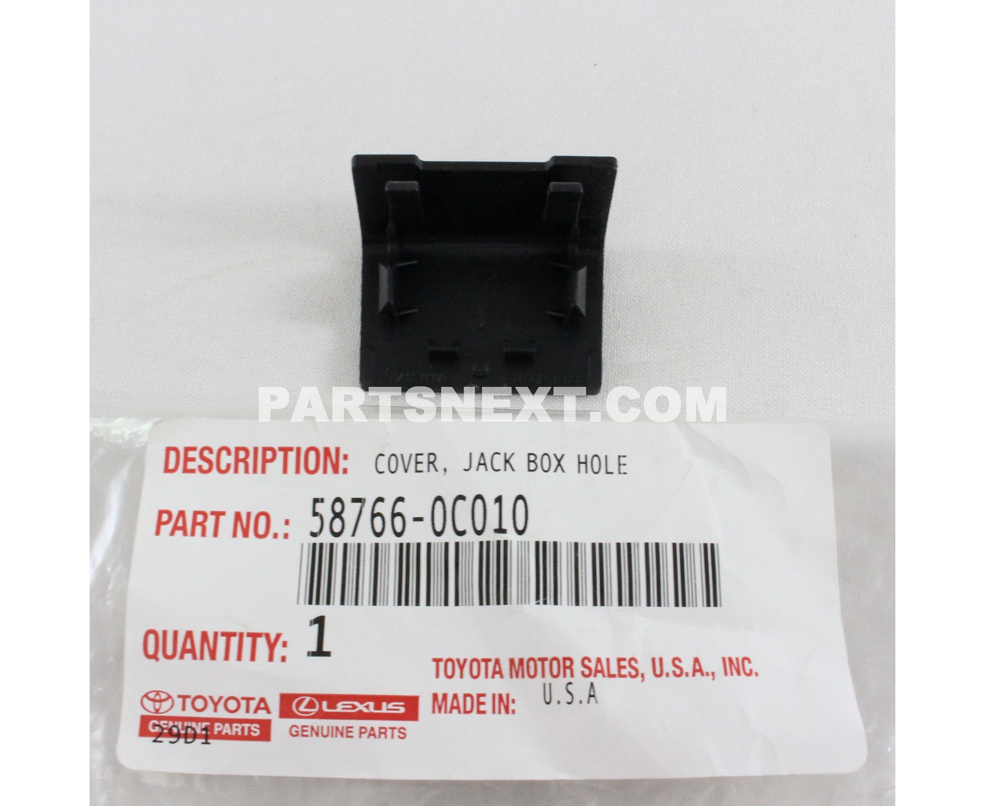 Toyota :: 58766-0C010 COVER, JACK BOX HOLE