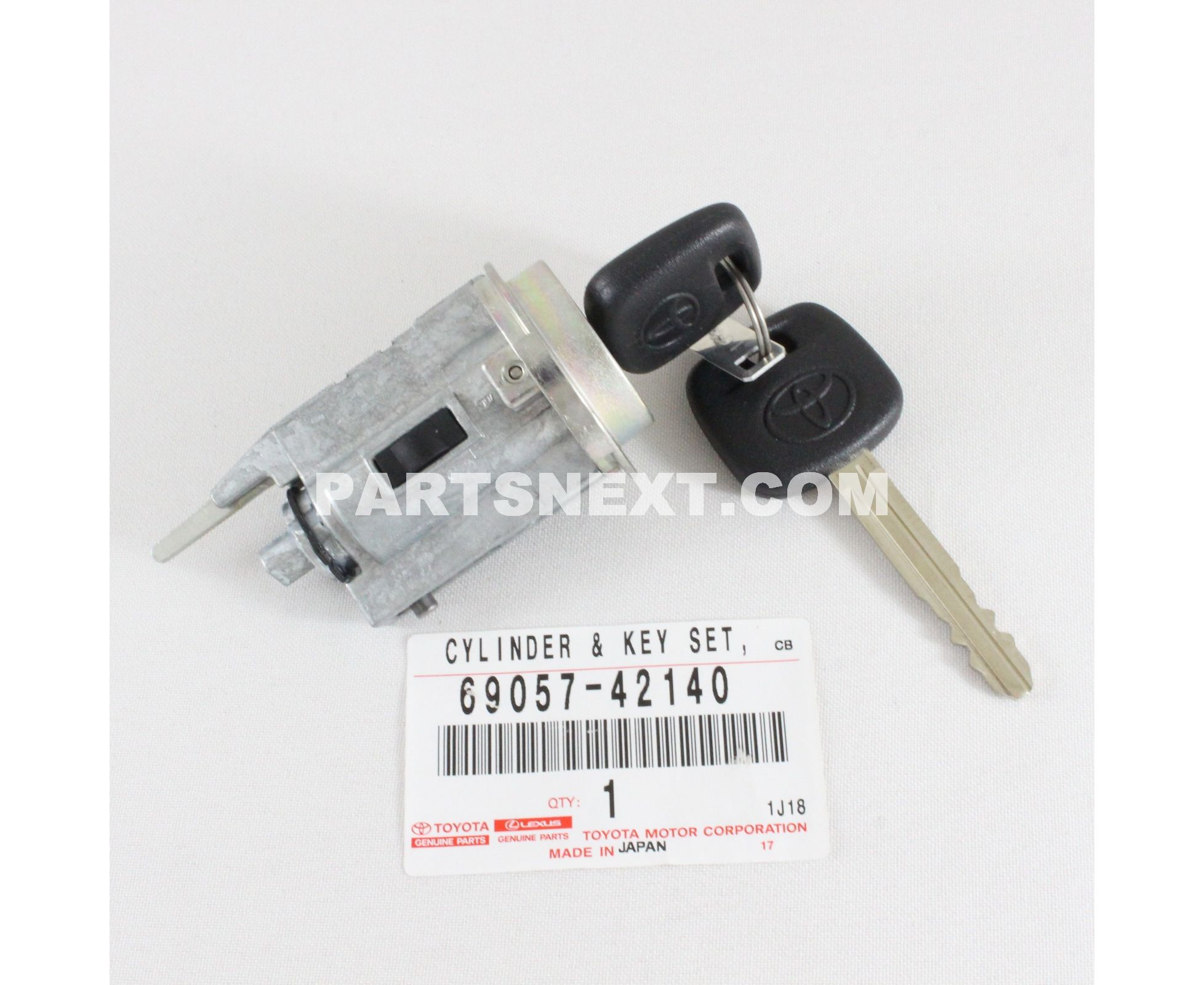 Toyota :: 69057-42140 CYLINDER & KEY SET, IGNITION SWITCH LOCK