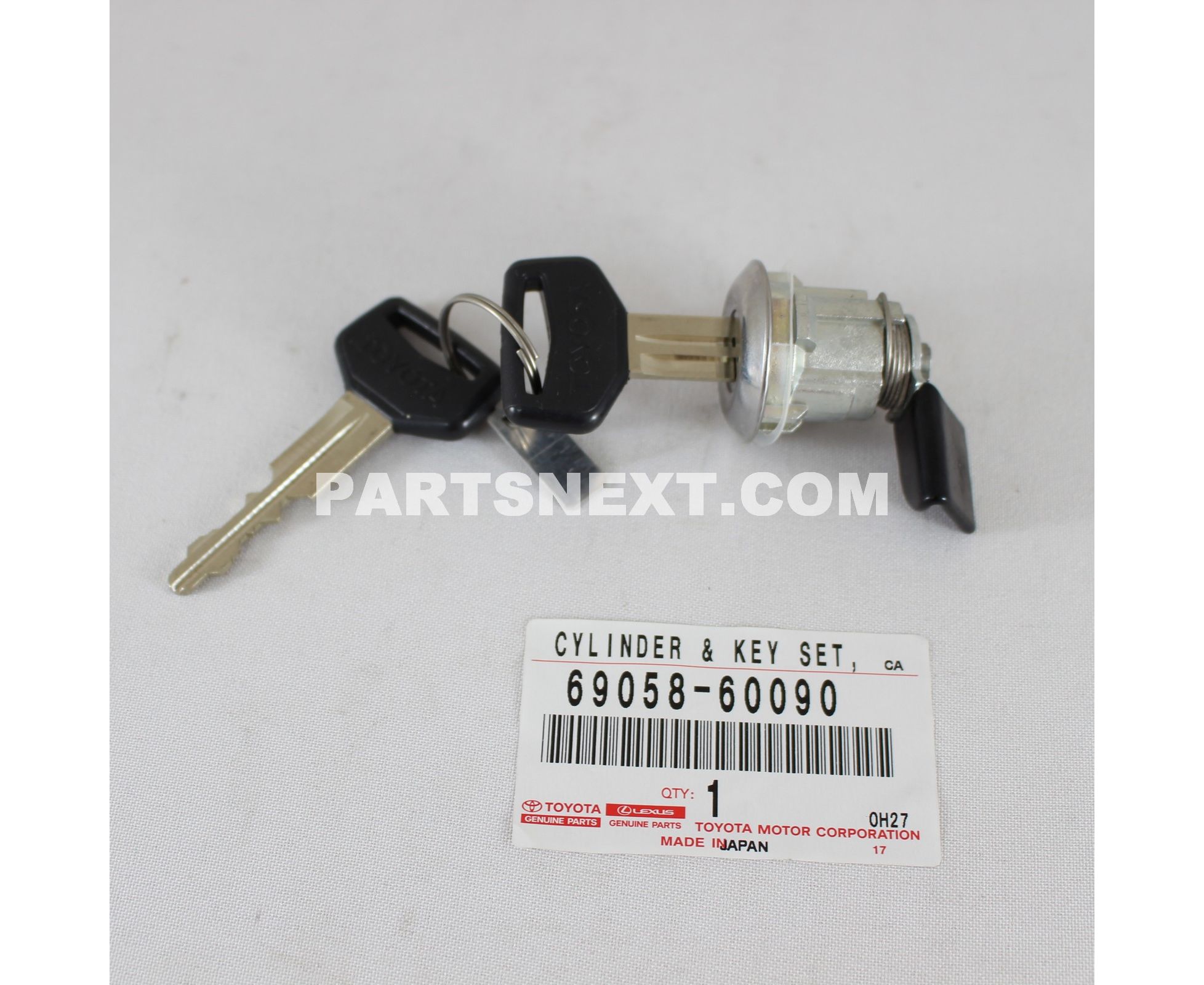 Toyota :: 69058-60090 CYLINDER & KEY SET, FUEL FILLER LID