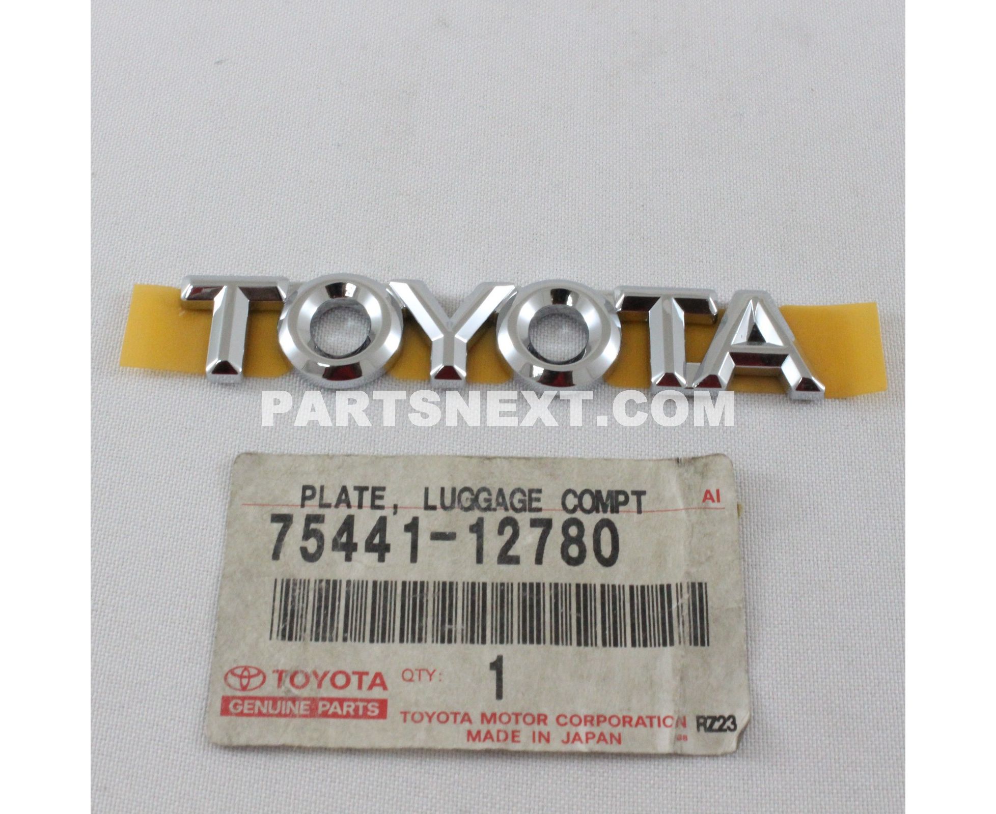 Toyota :: 75441-12780 PLATE, BACK DOOR NAME