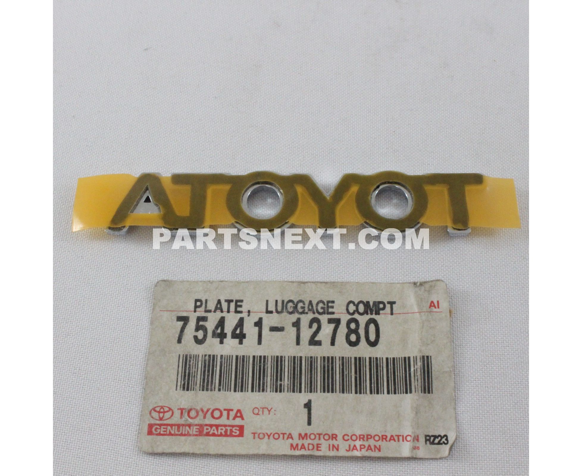 Toyota :: 75441-12780 PLATE, BACK DOOR NAME