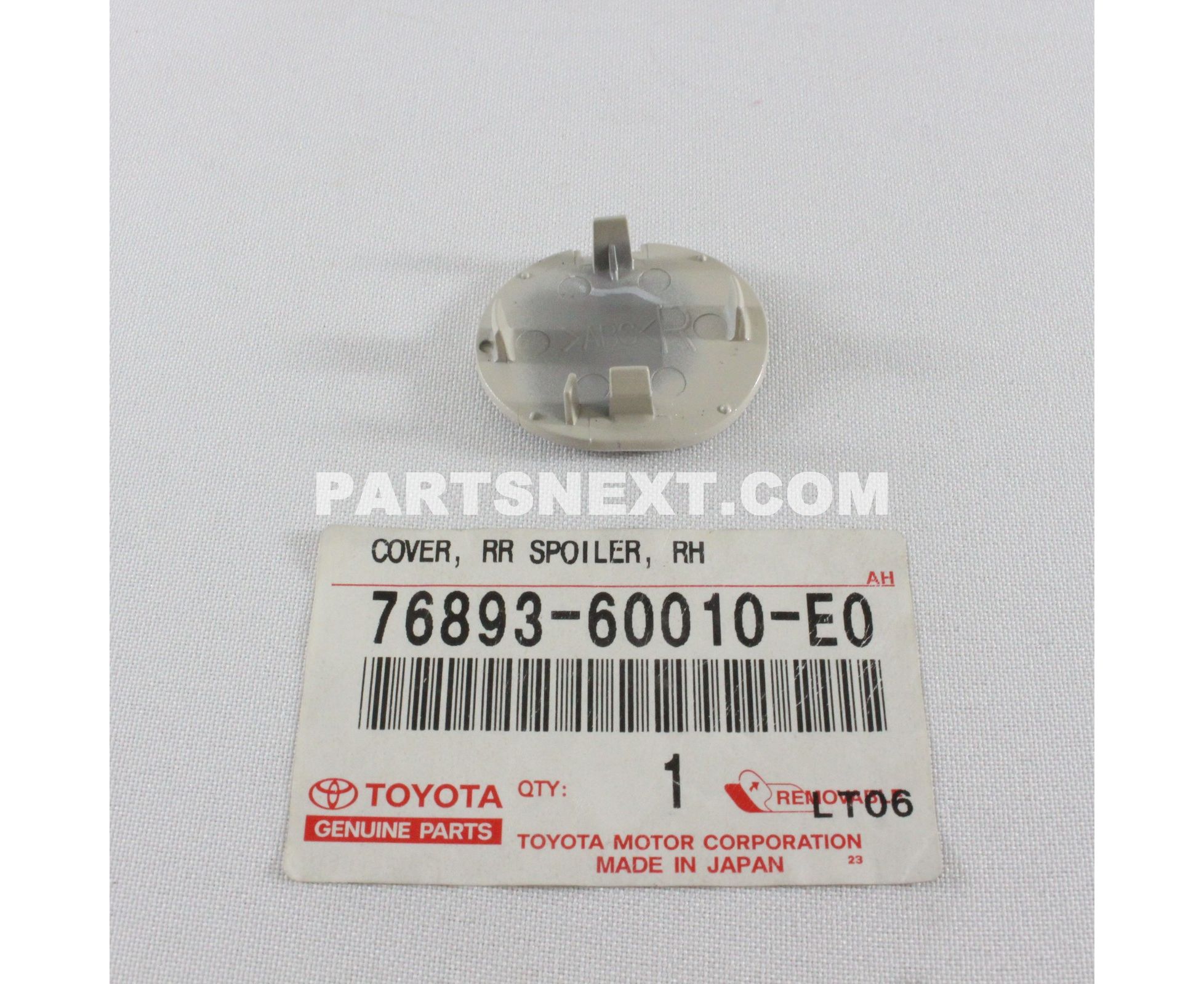 Toyota :: 76893-60010-E0 COVER, REAR SPOILER, RH