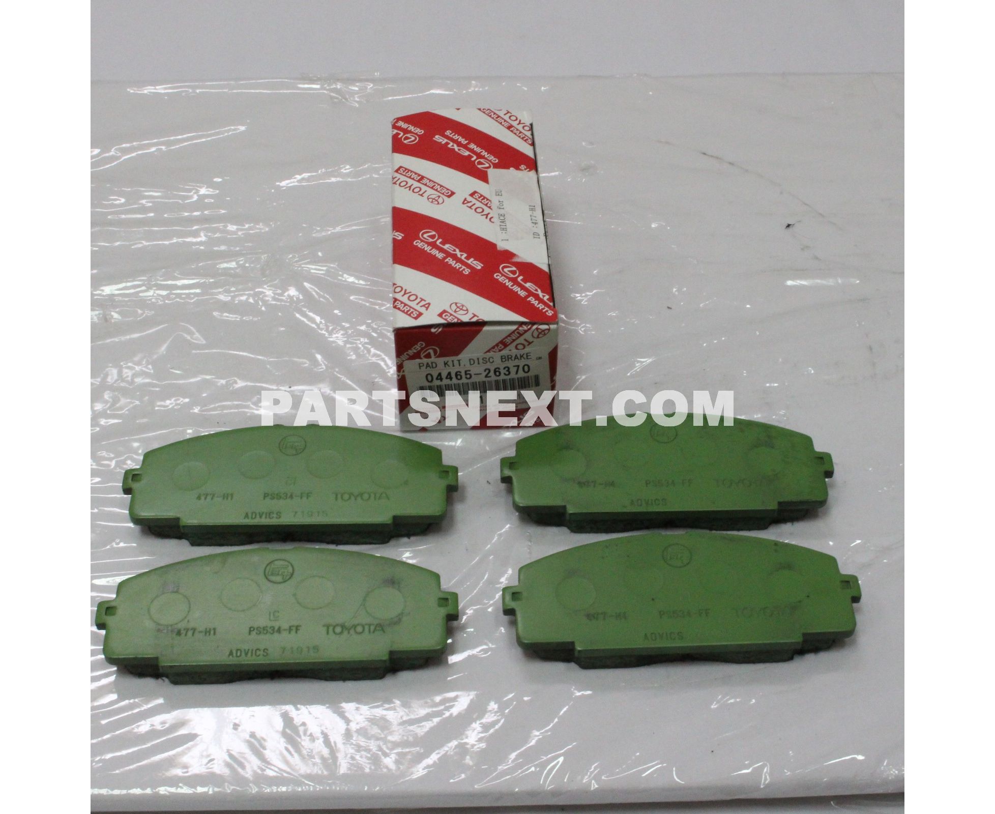 Toyota :: 04465-26370 PAD KIT, DISC BRAKE, FRONT