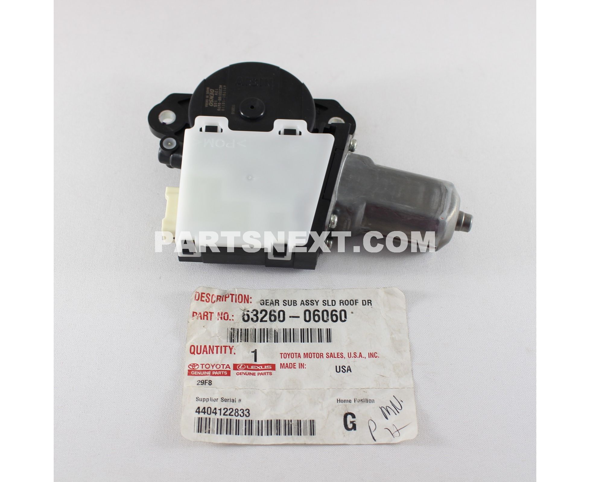 Toyota :: 63260-06060 GEAR ASSY, SLIDING ROOF DRIVE