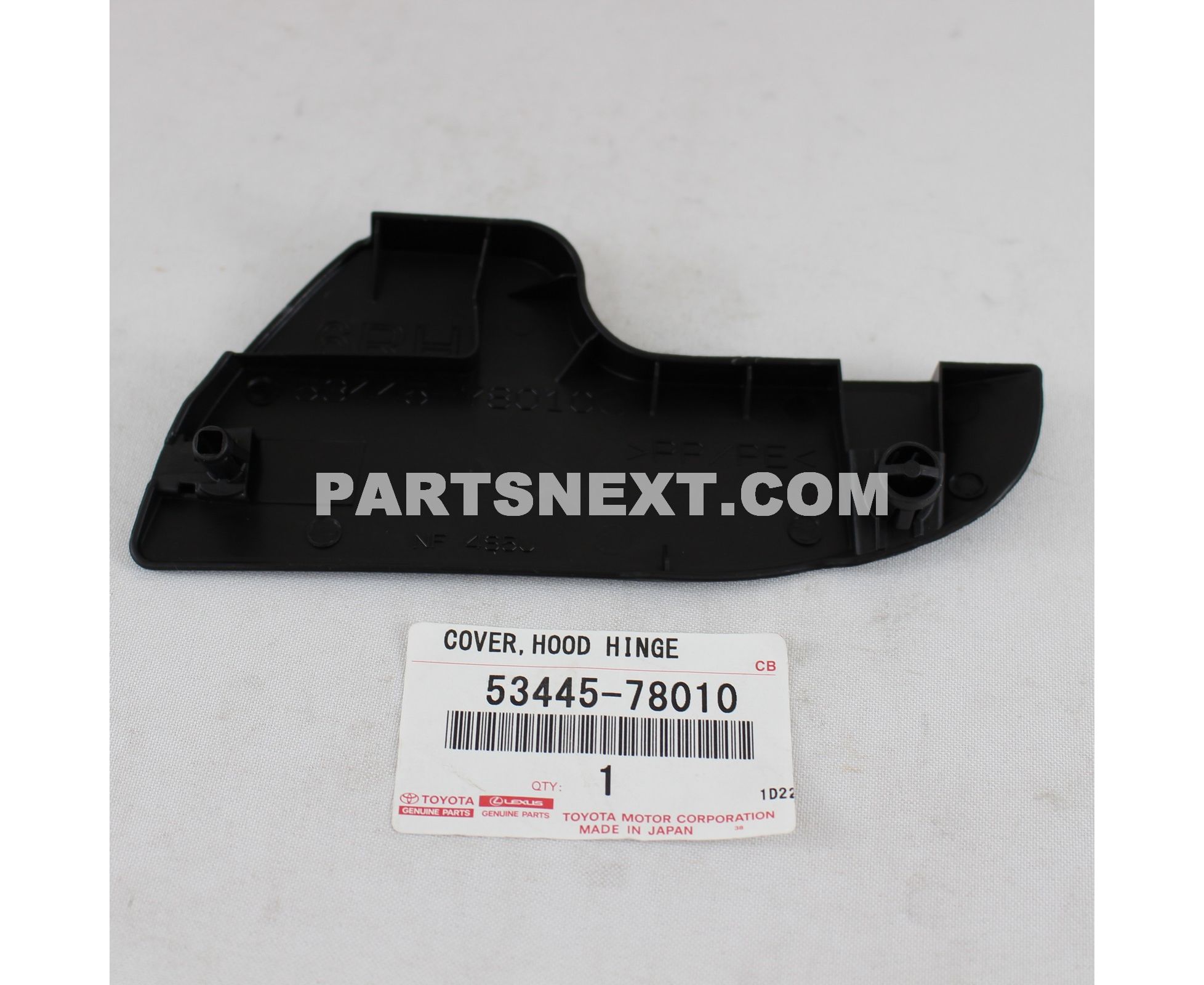Toyota :: 53445-78010 COVER, HOOD HINGE, RH
