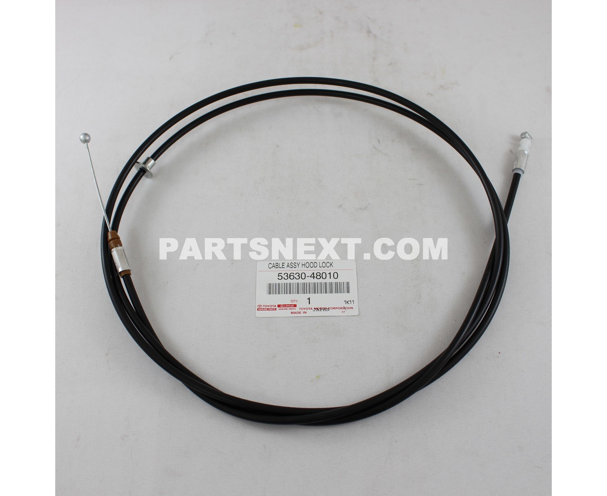 Toyota :: 53630-48010 CABLE ASSY, HOOD LOCK CONTROL