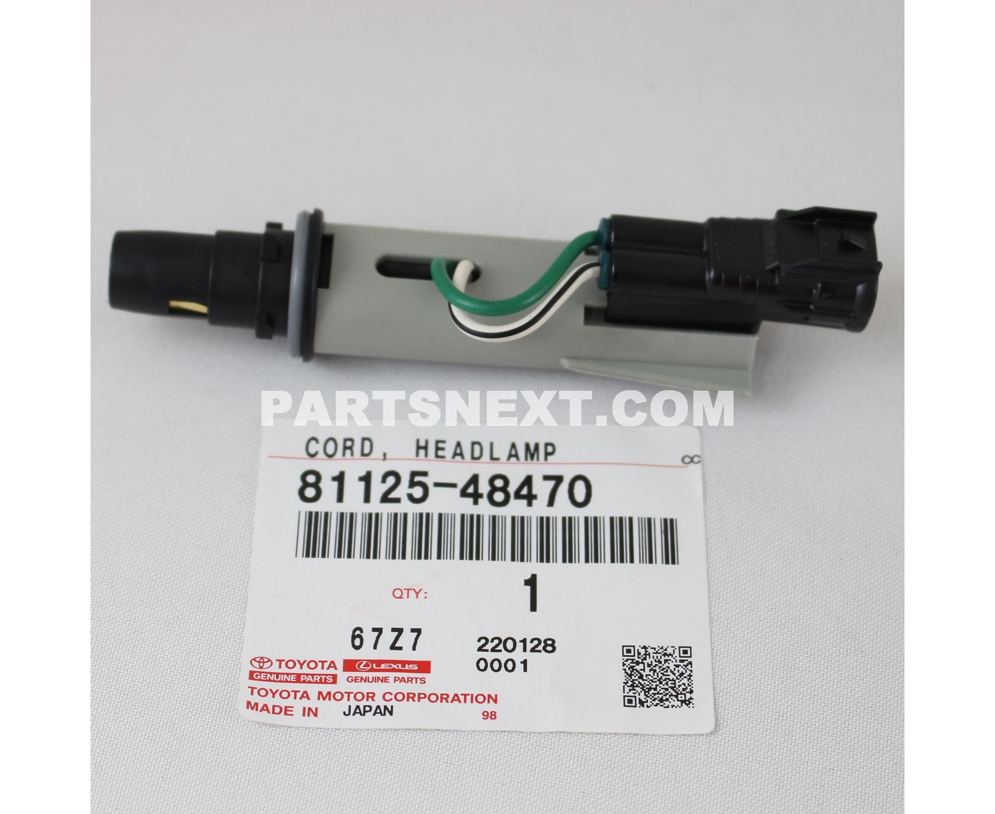 Toyota :: 81125-48470 CORD, HEADLAMP