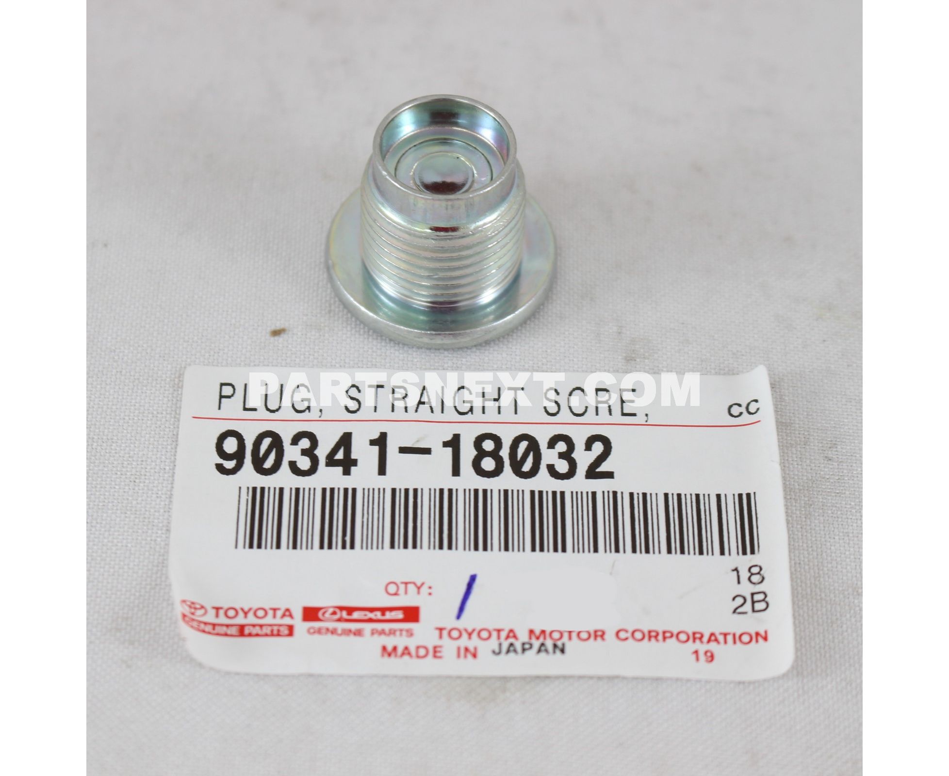 Toyota :: 90341-18032 PLUG (FOR FRONT DIFFERENTIAL FILLER)
