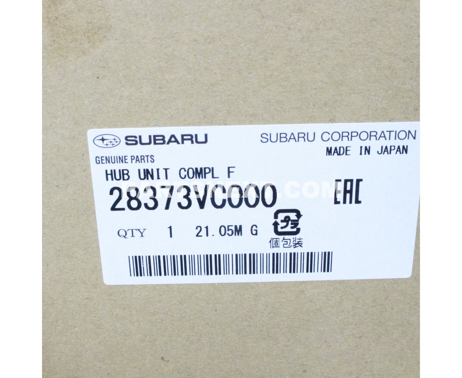 Subaru :: 28373VC000 HUB UNIT COMPL F