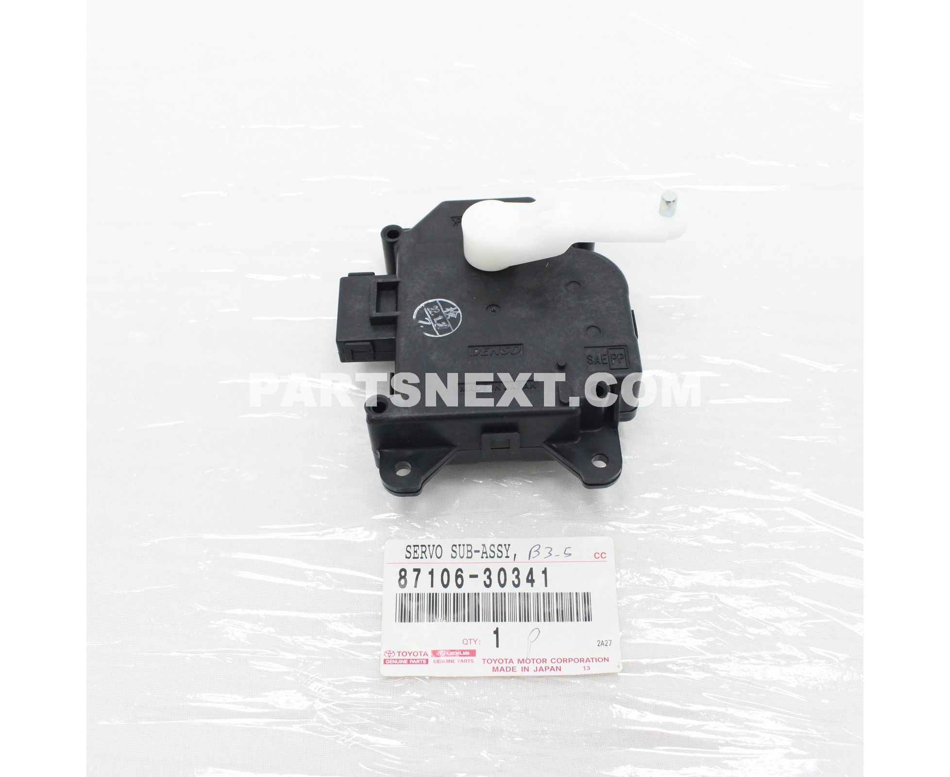 Toyota :: 87106-30341 SERVO SUB-ASSY, DAMPER(FOR AIRMIX)