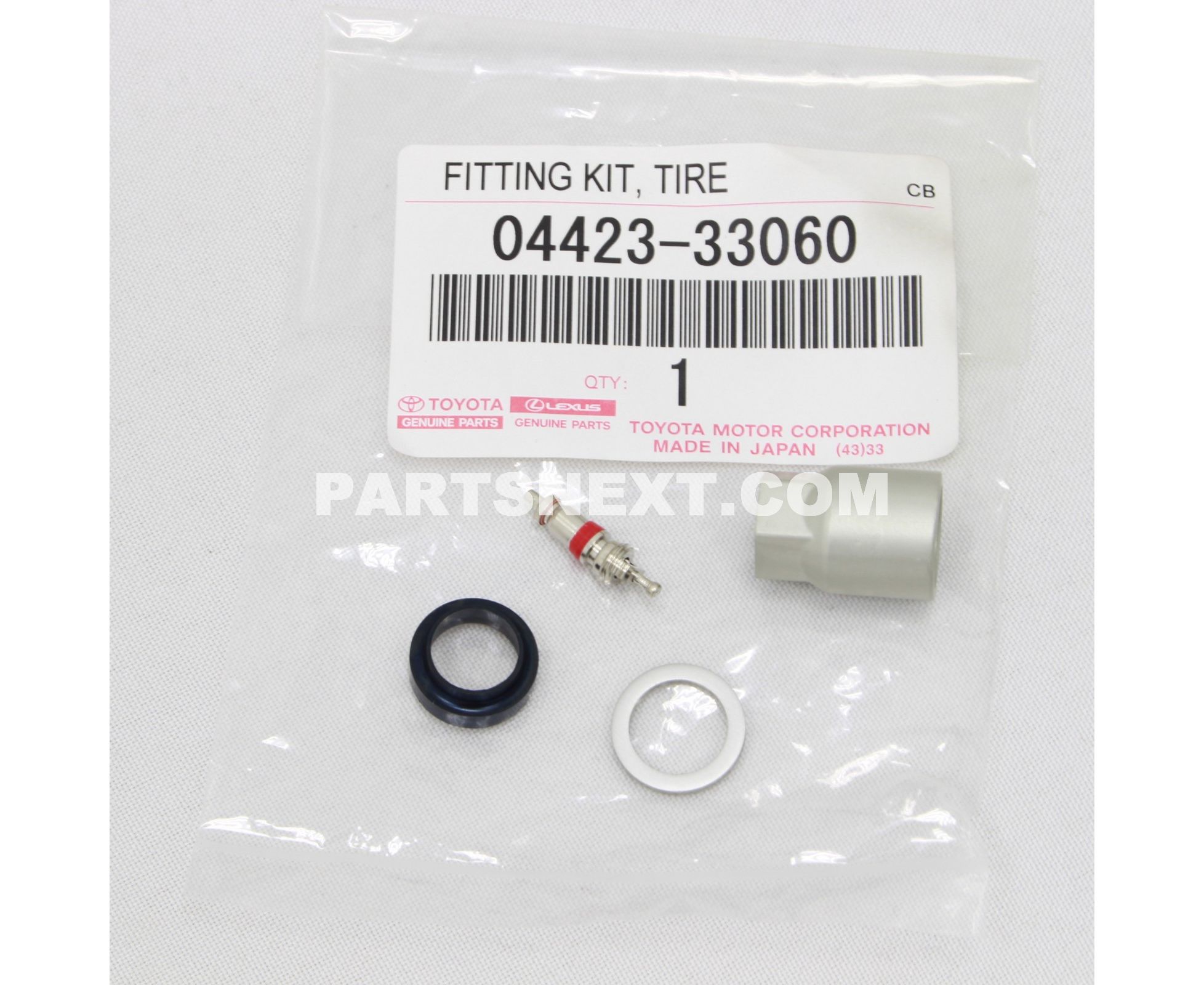 Toyota :: 04423-33060 FITTING KIT, TIRE PRESSURE MONITOR OR BALANCER VALVE