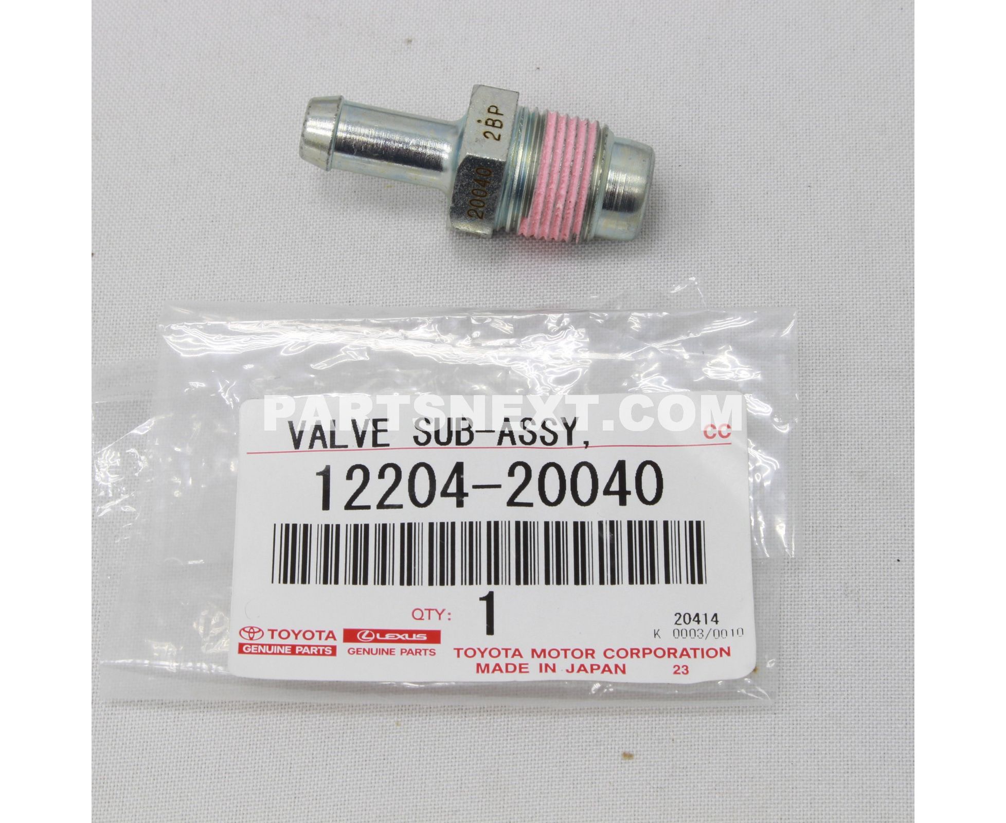 Toyota :: 12204-20040 VALVE SUB-ASSY, VENTILATION