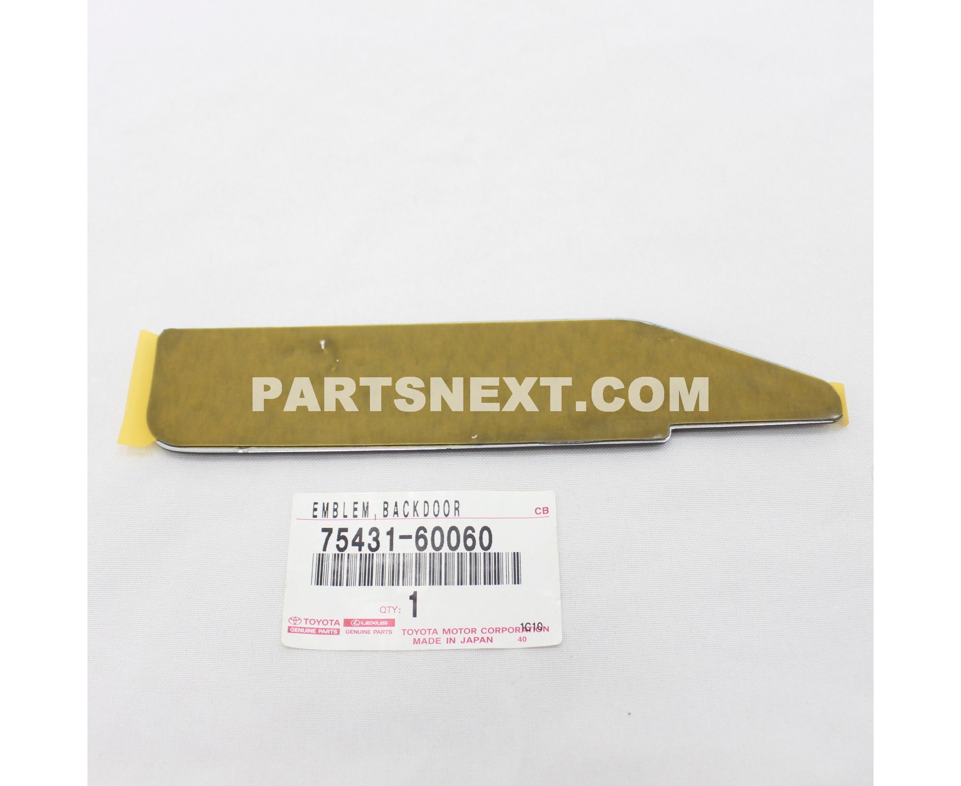 Toyota :: 75431-60060 EMBLEM, BACK DOOR, NO.1