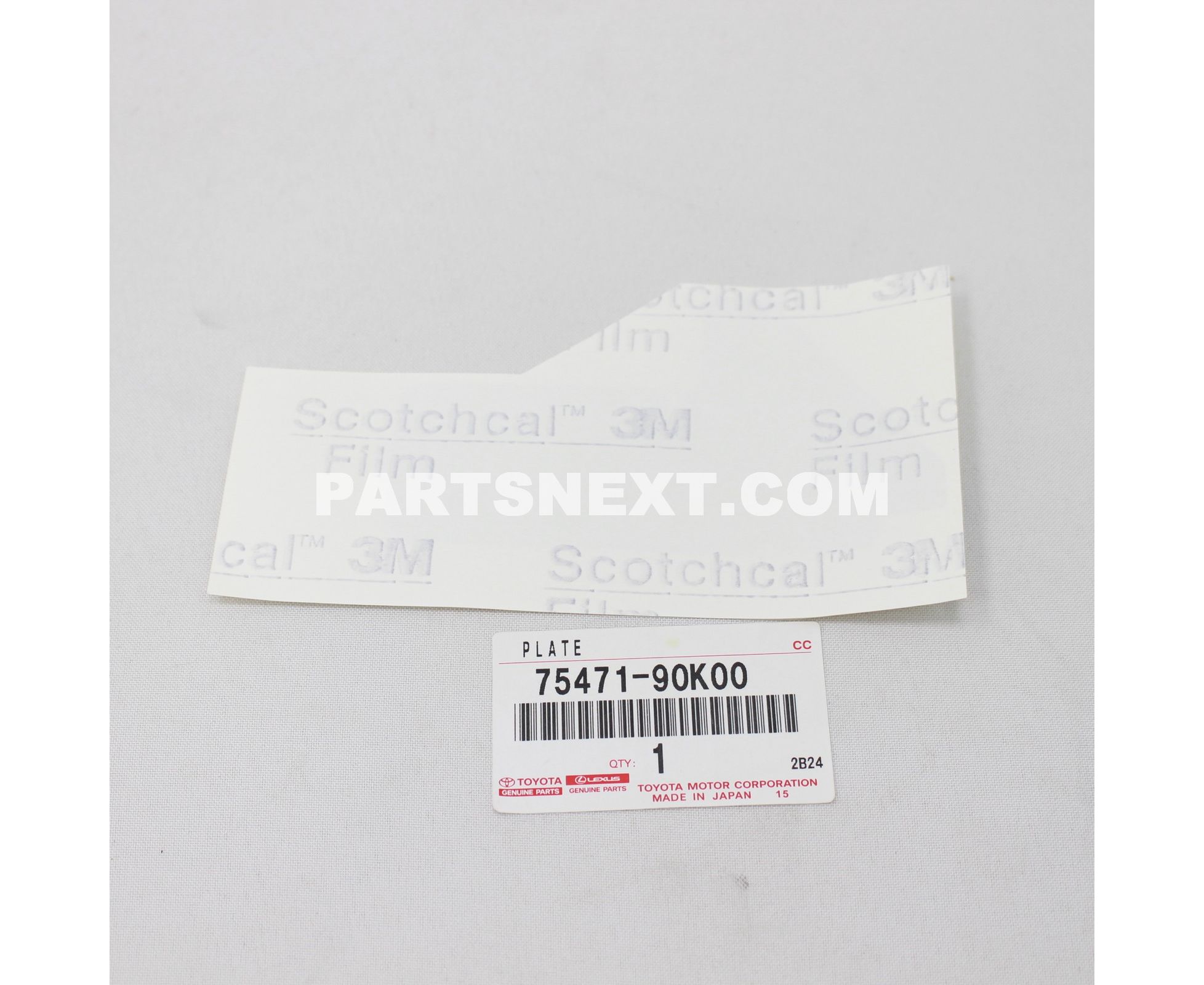 Toyota :: 75471-90K00 PLATE, REAR NAME, NO.5 (MECHANISM)