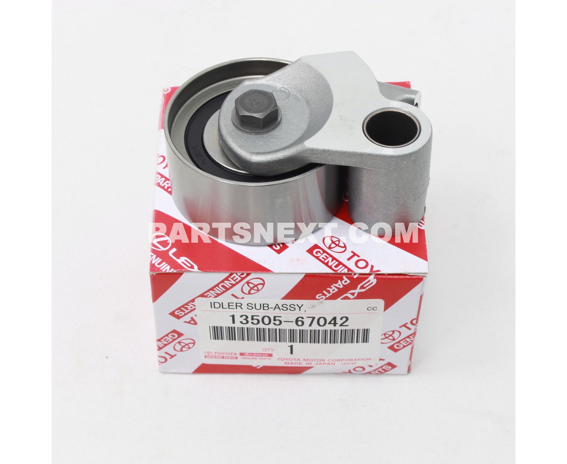 Toyota :: 13505-67042 IDLER SUB-ASSY, TIMING BELT, NO.1
