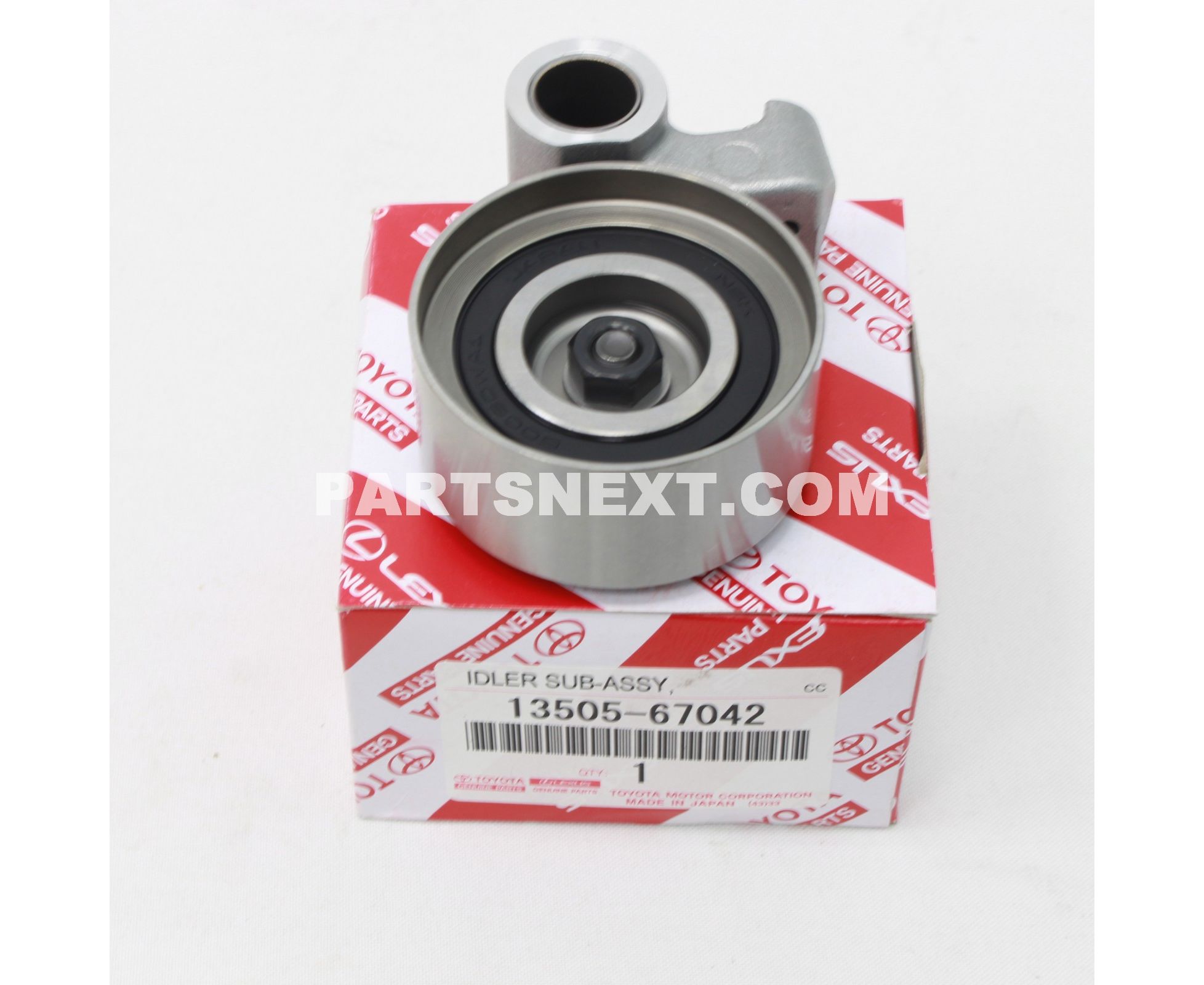 Toyota :: 13505-67042 IDLER SUB-ASSY, TIMING BELT, NO.1