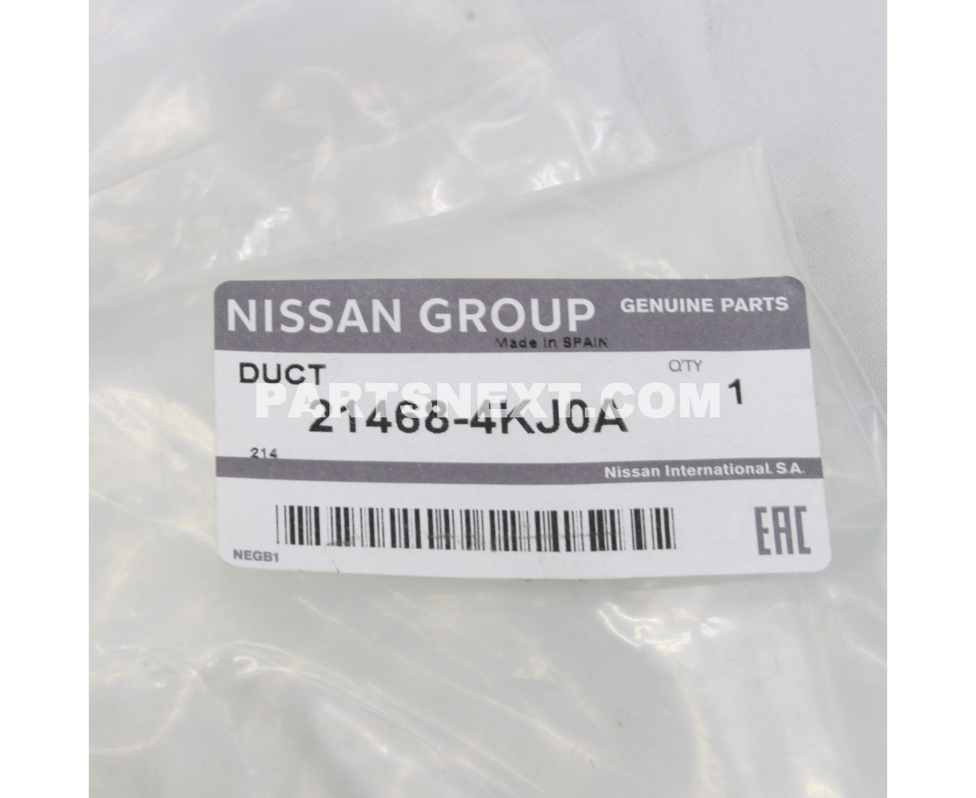 Nissan :: 21468-4KJ0A AIR DUCT-INTAKE,RH