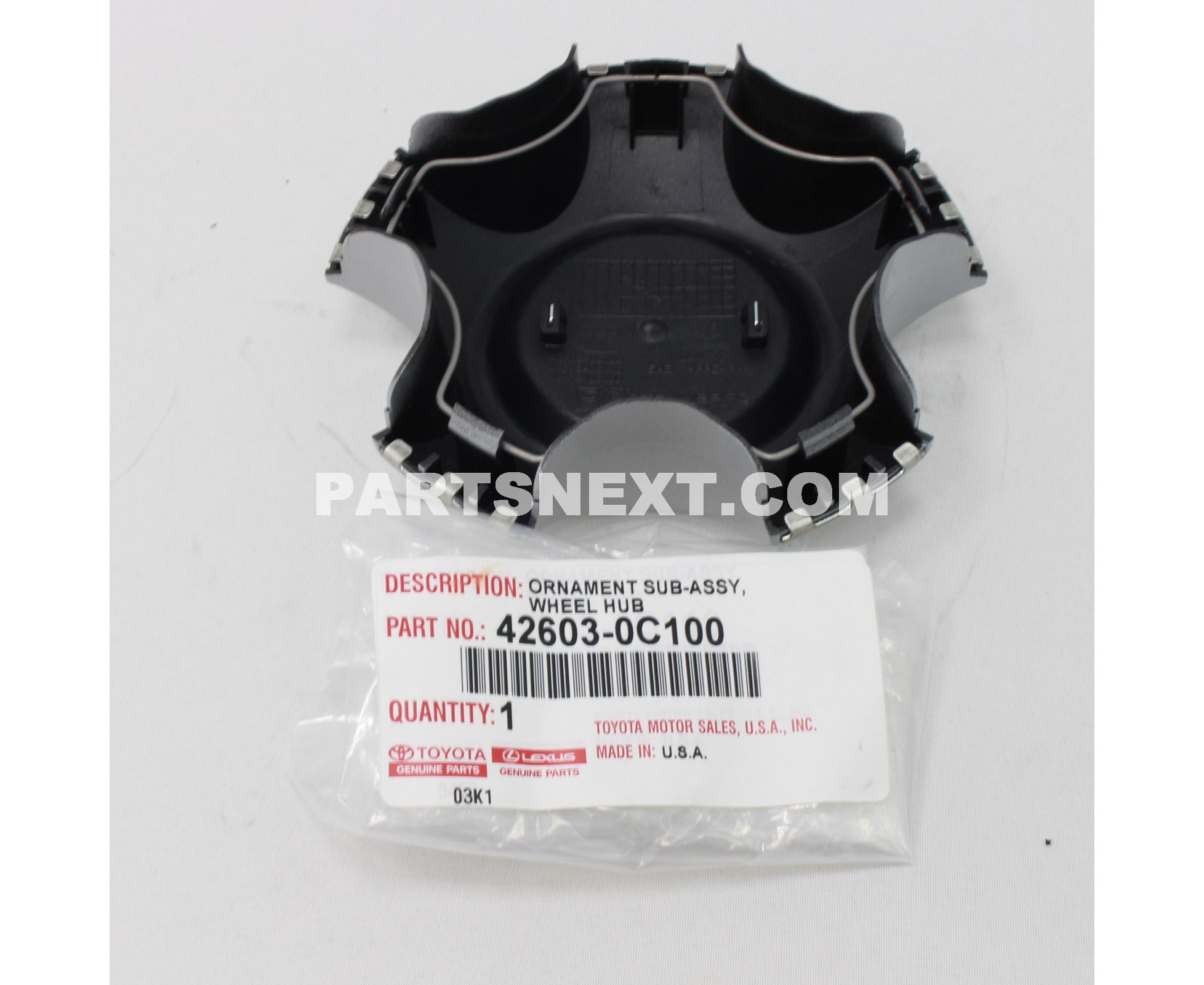 Toyota :: 42603-0C100 ORNAMENT SUB-ASSY, WHEEL HUB