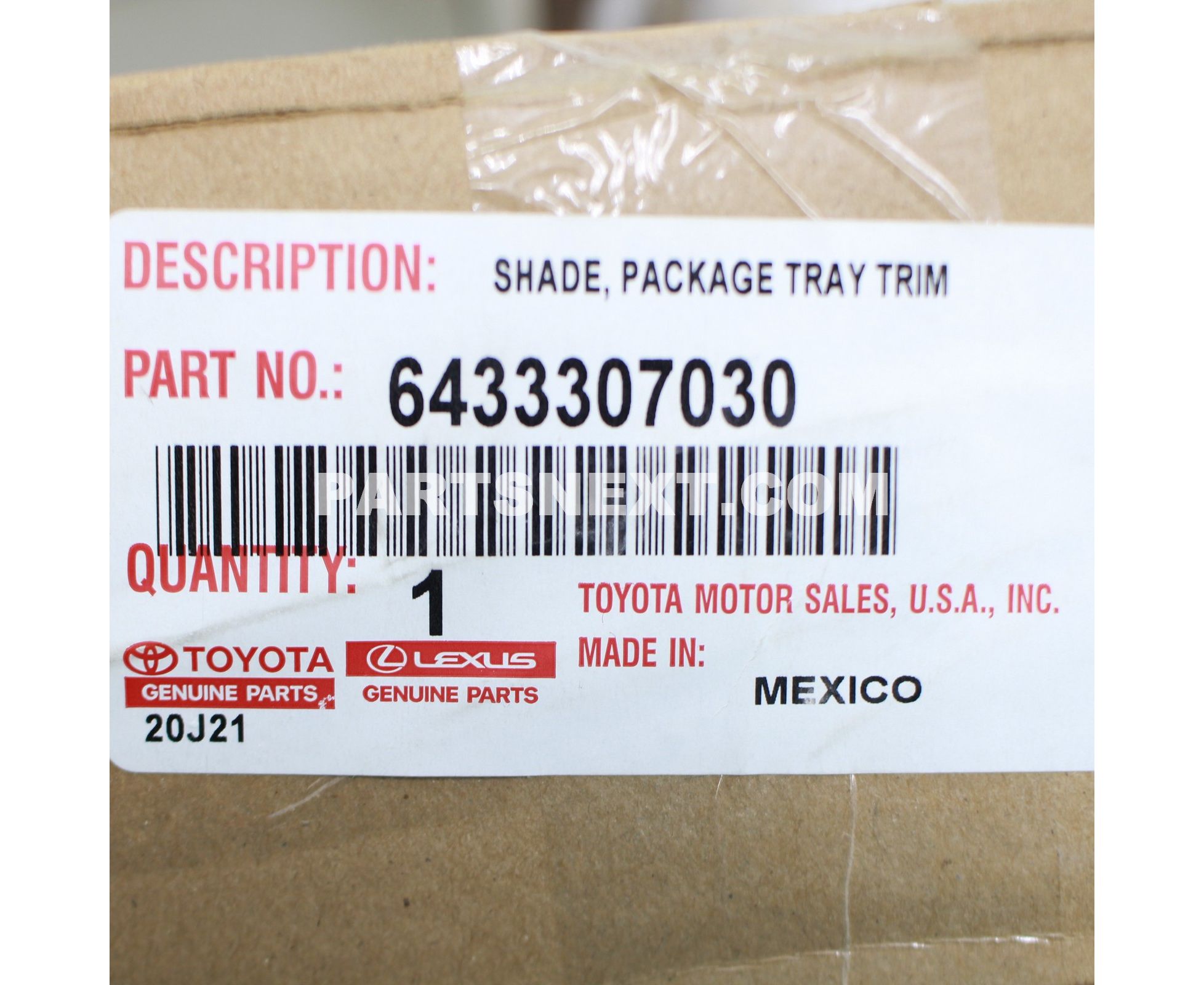 Toyota :: 64333-07030 SHADE ASSY, REAR WINDOW