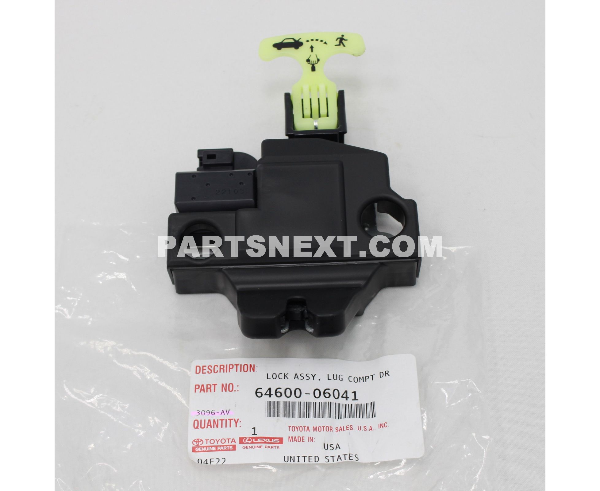 Toyota :: 64600-06041 LOCK ASSY, LUGGAGE COMPARTMENT DOOR