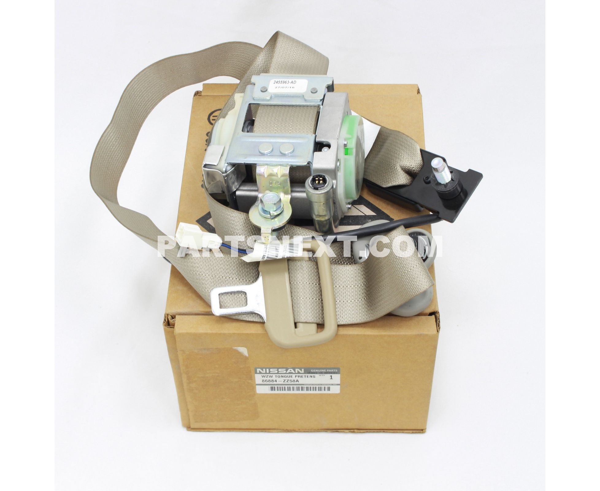 Nissan :: 86884-ZZ58A BELT ASSY-TONGUE,PRETENSIONER FRONT RH