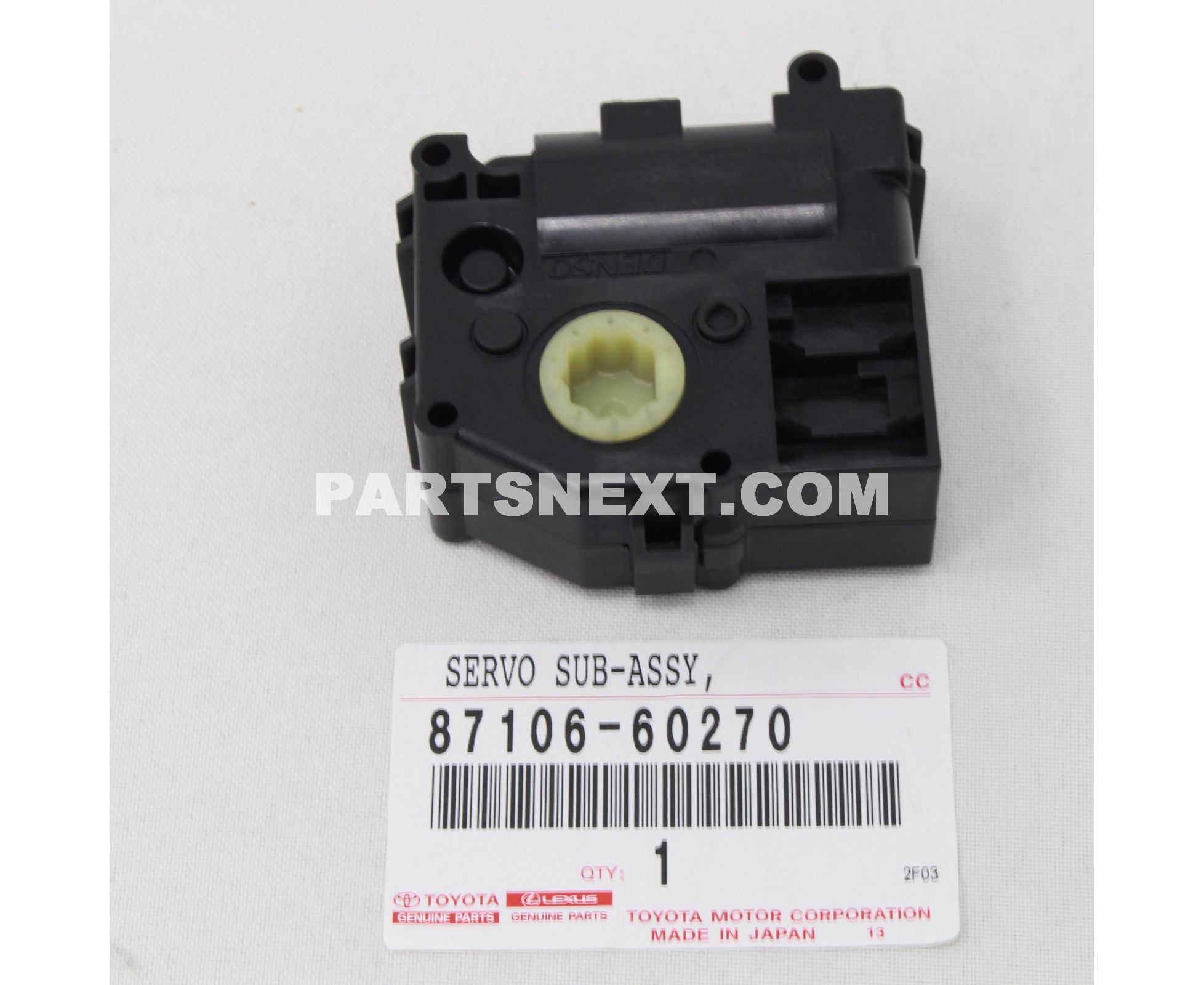 Toyota :: 87106-60270 DAMPER SERVO SUB-ASSY, AIR CONDITIONER RADIATOR, NO.2