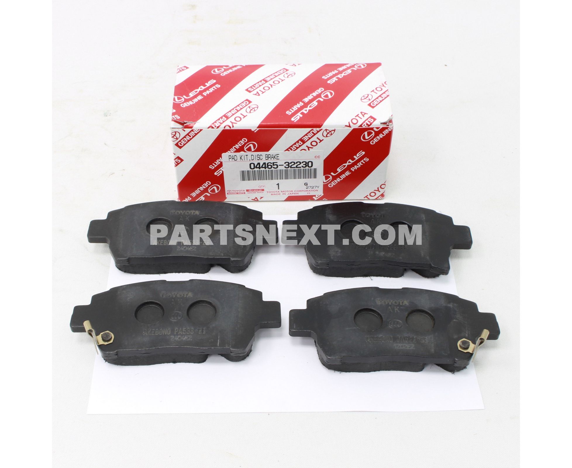 Toyota :: 04465-32230 PAD KIT, DISC BRAKE, FRONT
