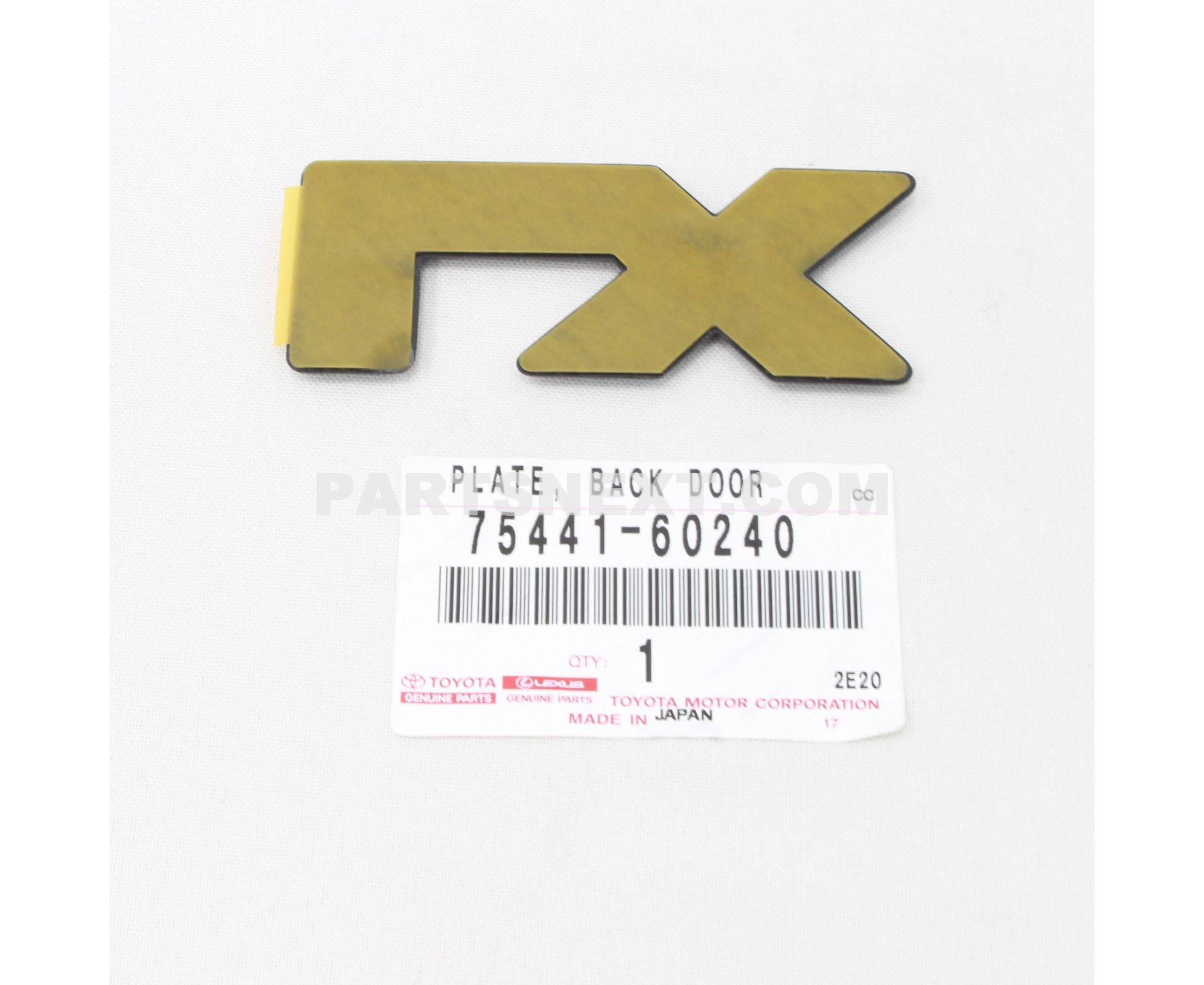 Toyota :: 75441-60240 PLATE, REAR NAME, NO.4 (GRADE MARK)