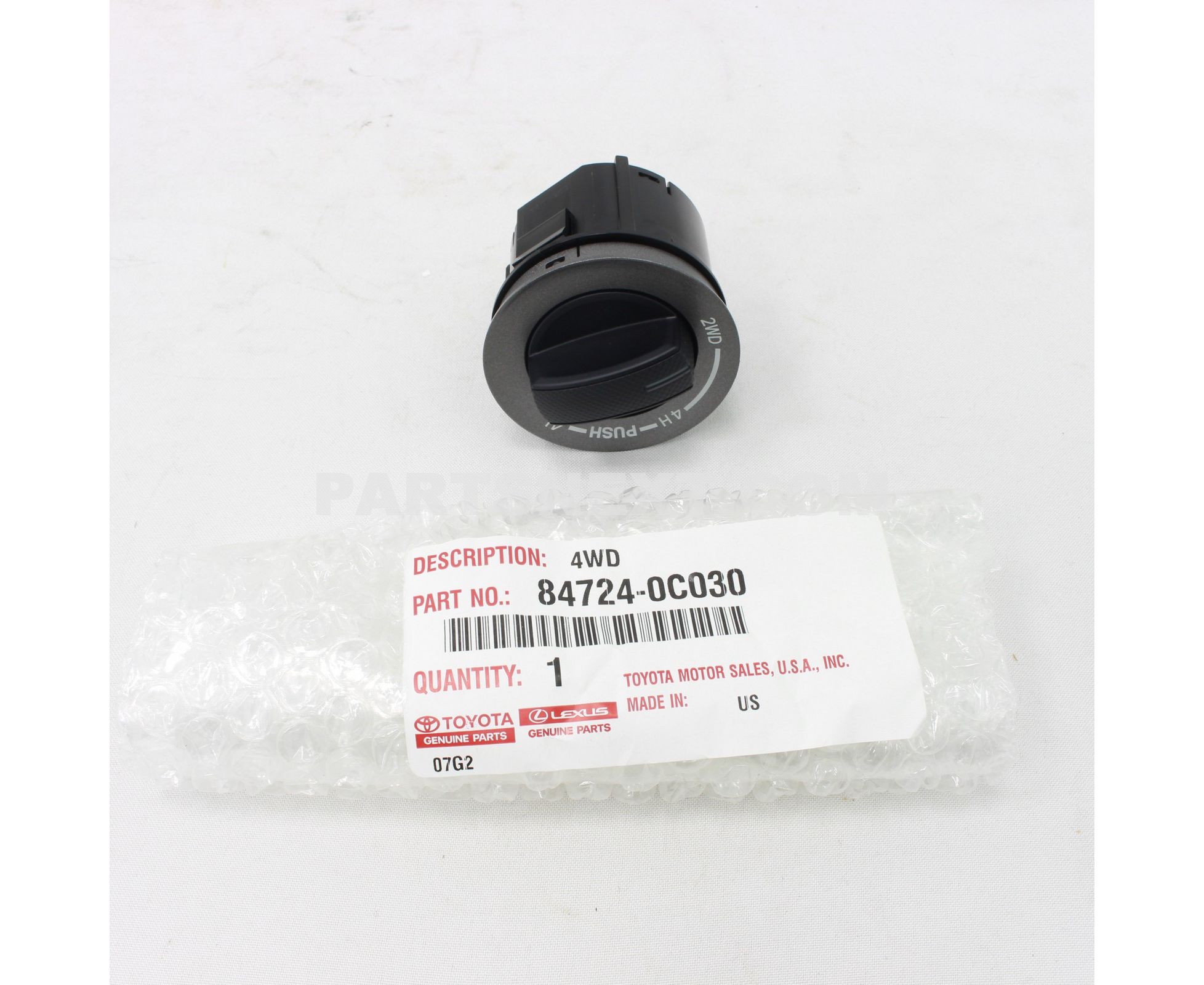 Toyota :: 84724-0C030 SWITCH, 4 WHEEL DRIVE CONTROL