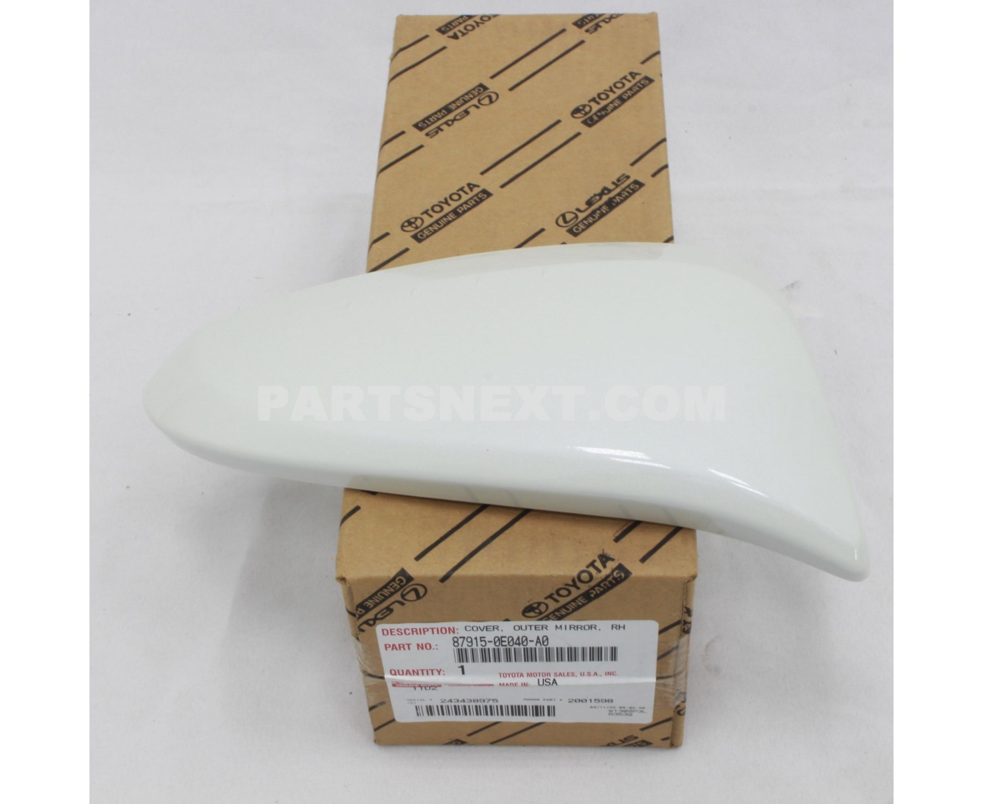 Toyota :: 87915-0E040-A0 COVER, OUTER MIRROR, RH