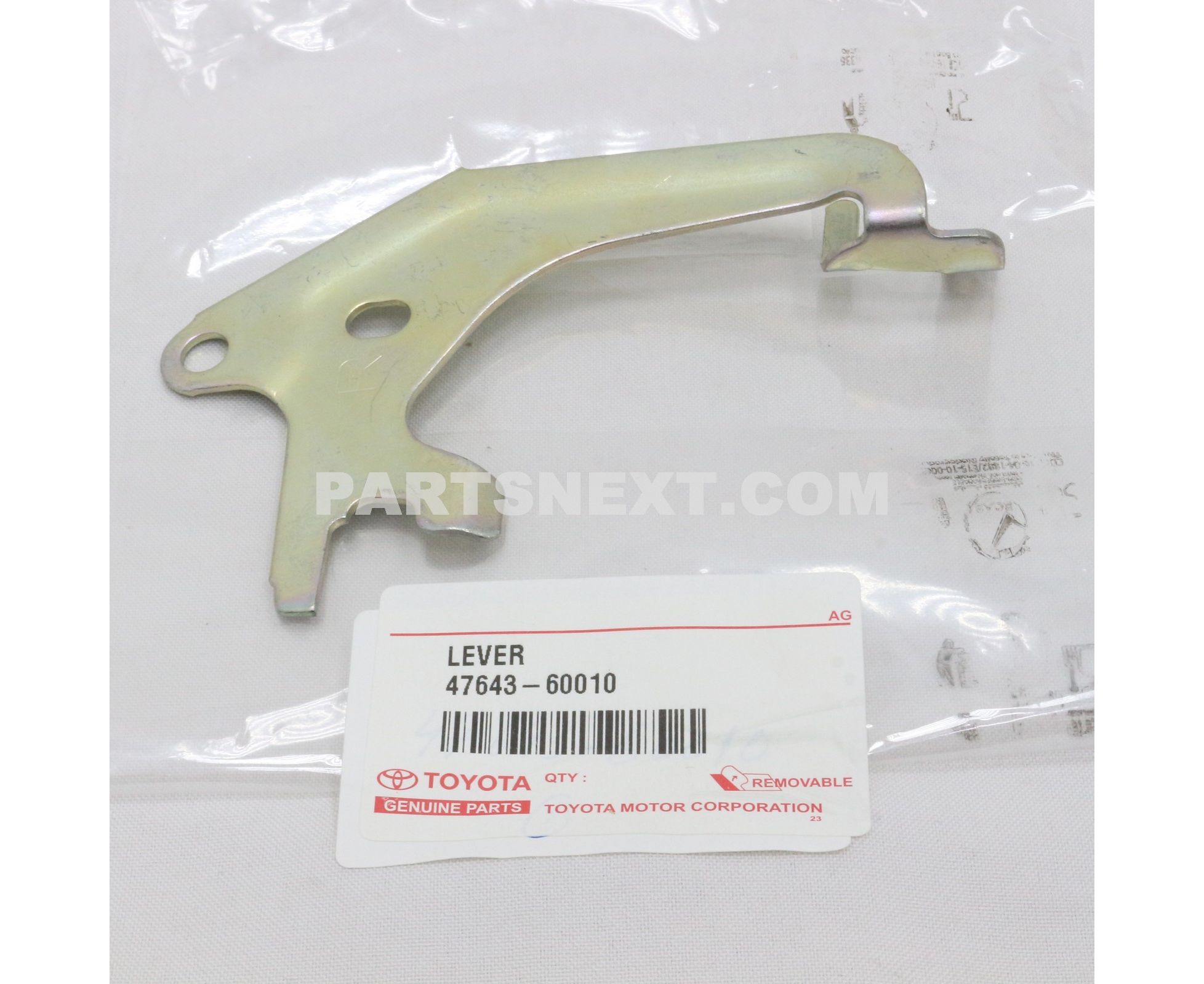 Toyota :: 47643-60010 LEVER, AUTOMATIC ADJUST(FOR REAR BRAKE), RH/LH